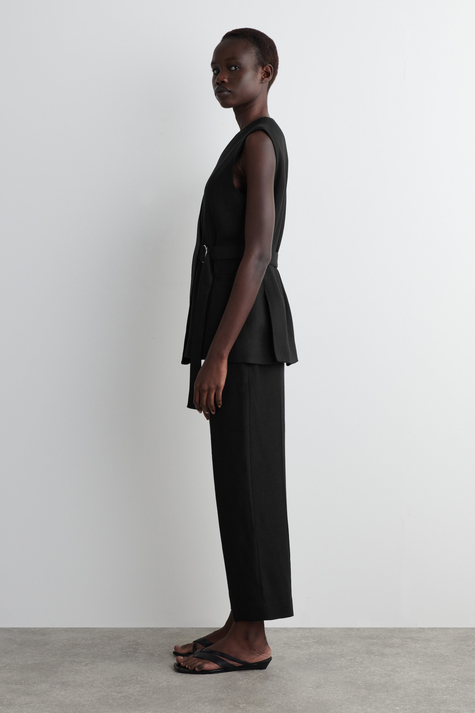 DRAPED TAILORED PANTS - BLACK | COS