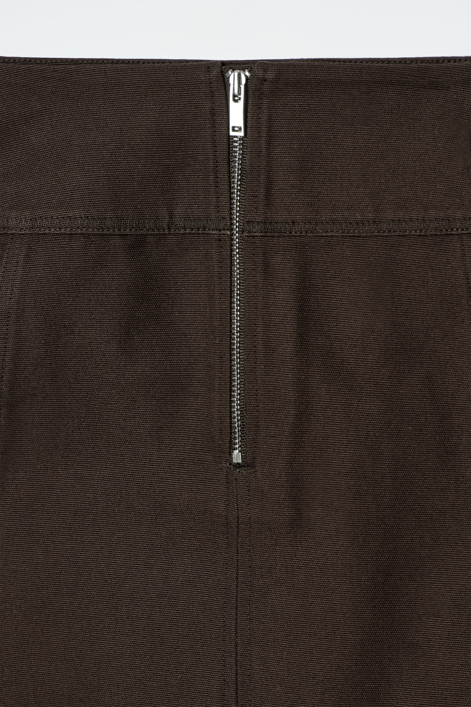 COTTON MINI SKIRT - DARK BROWN | COS