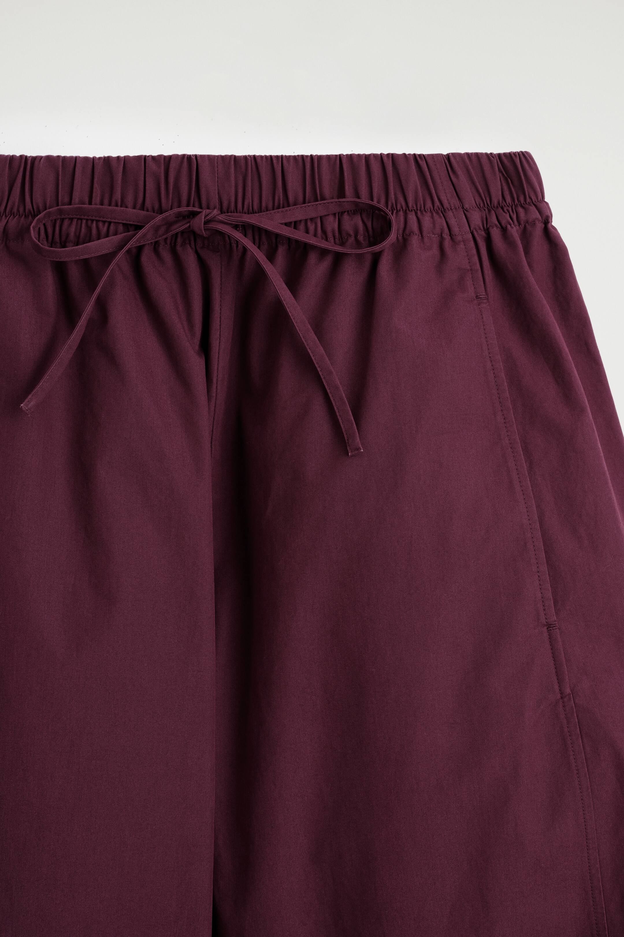 Bukser med tønneformede ben og elastisk midje - Mørkerød - Ladies | H&M NO