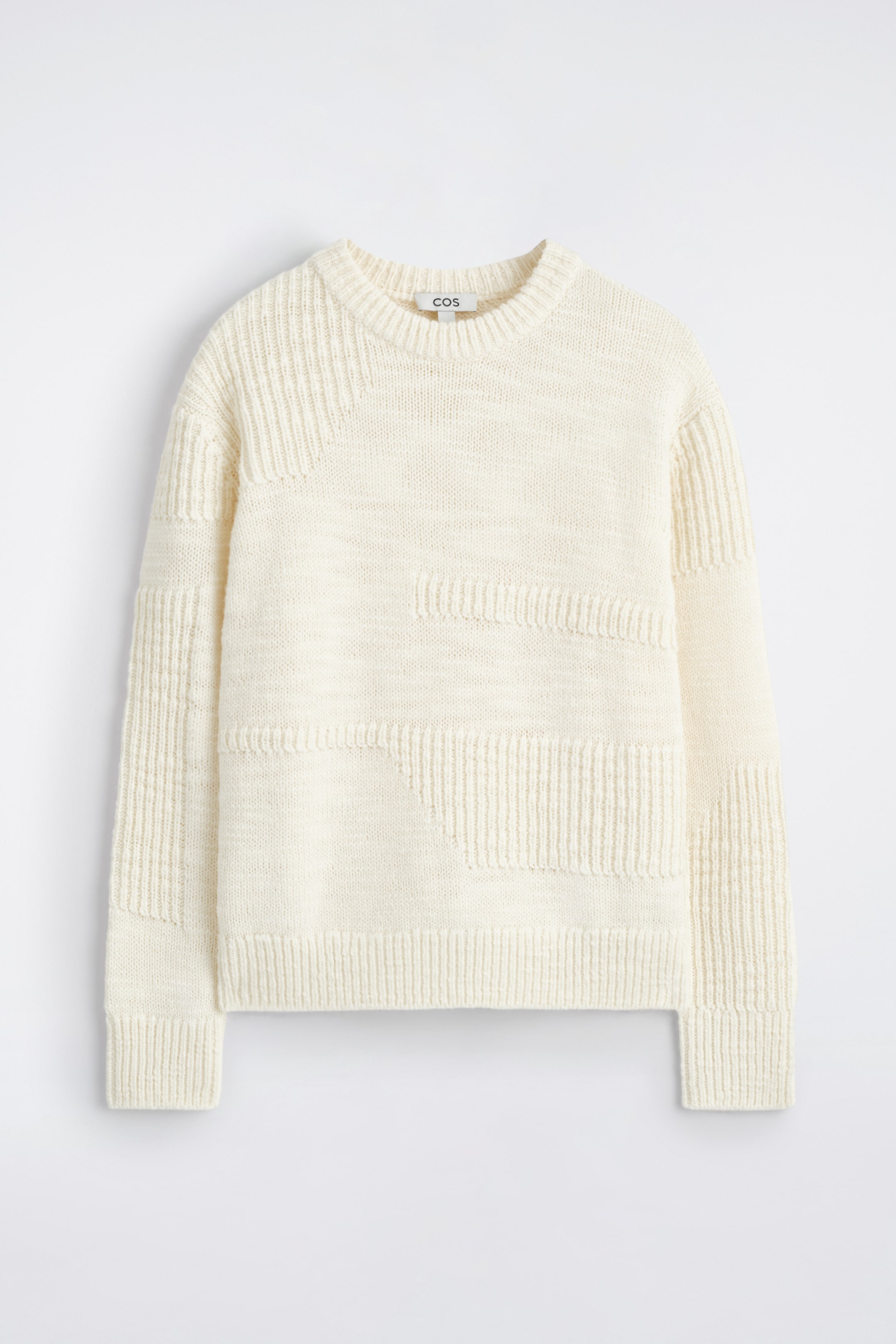 LADDER-STITCH WOOL JUMPER - CREAM - MUŽI | H&M SK