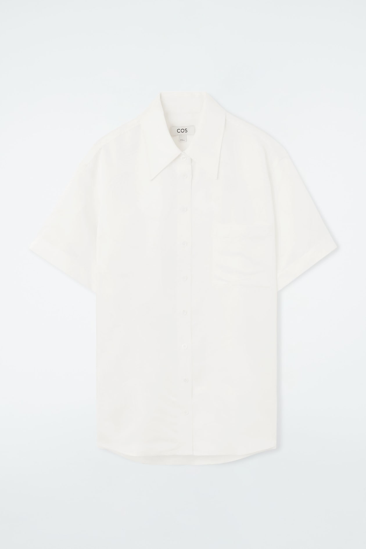 FLORAL-JACQUARD SHORT-SLEEVED SHIRT - WHITE | COS GB