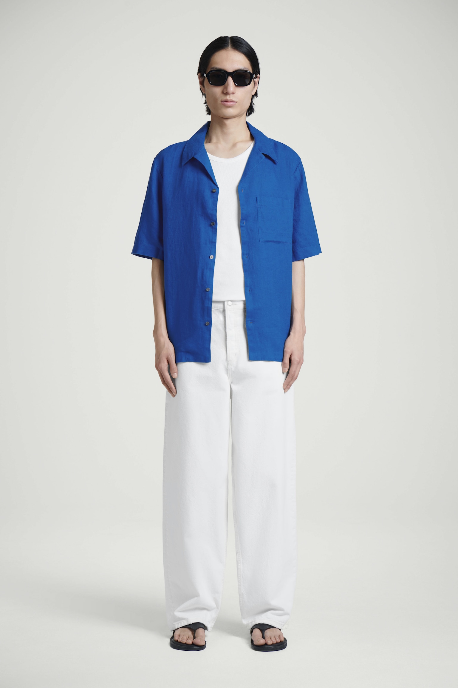 CAMP-COLLAR SHIRT - COBALT | COS