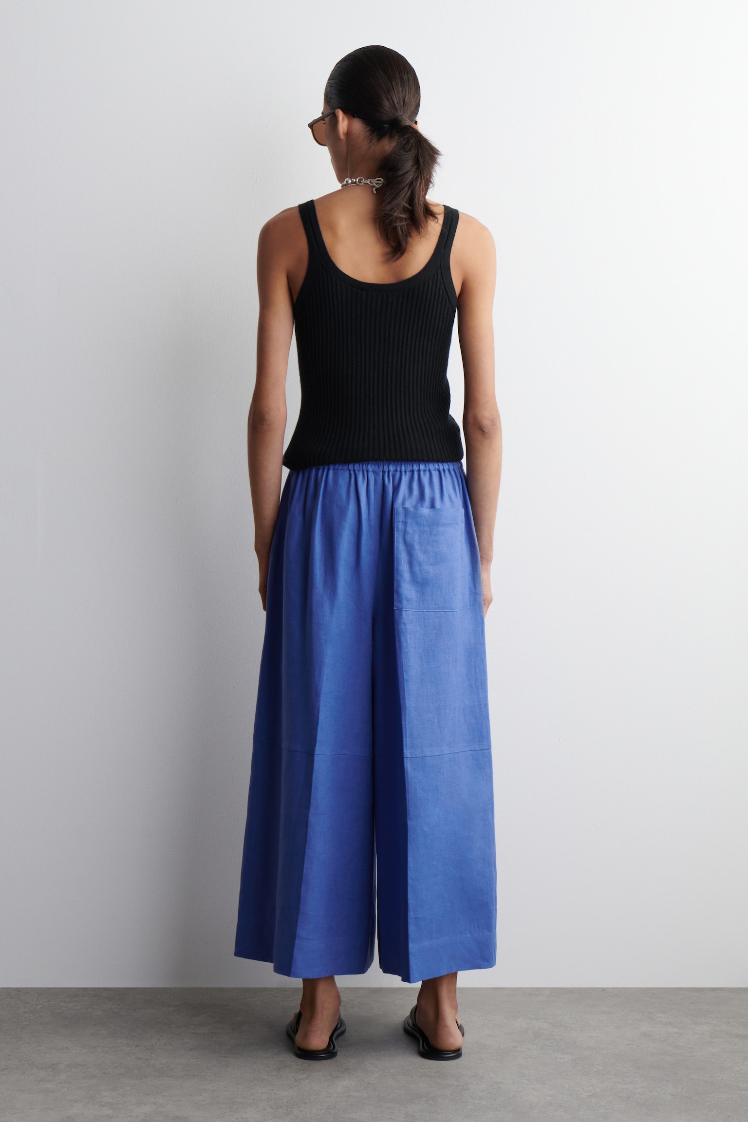 LINEN CULOTTES - BLUE | COS
