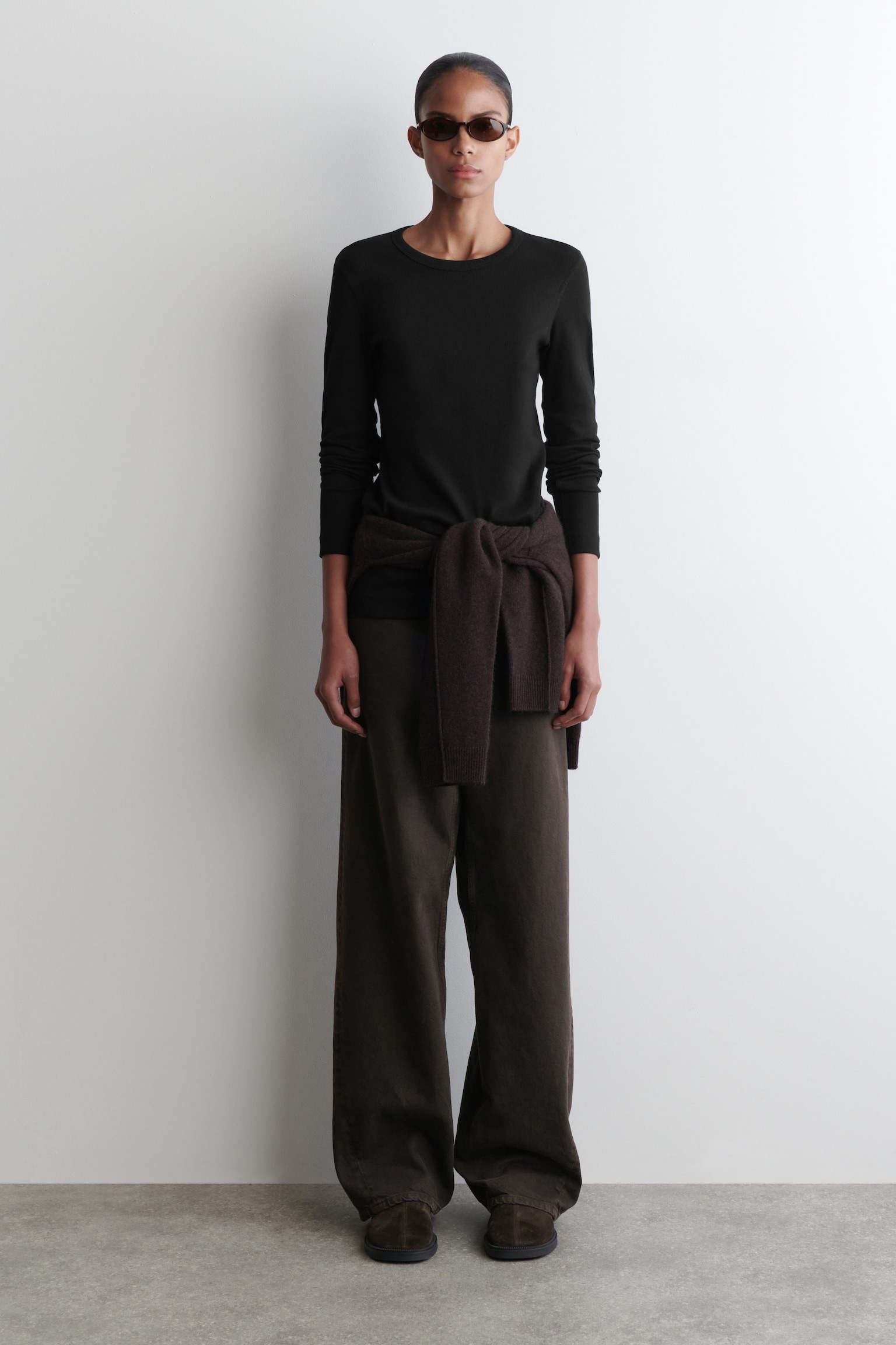 CHUNKY SUEDE SHOES - DARK BROWN | COS