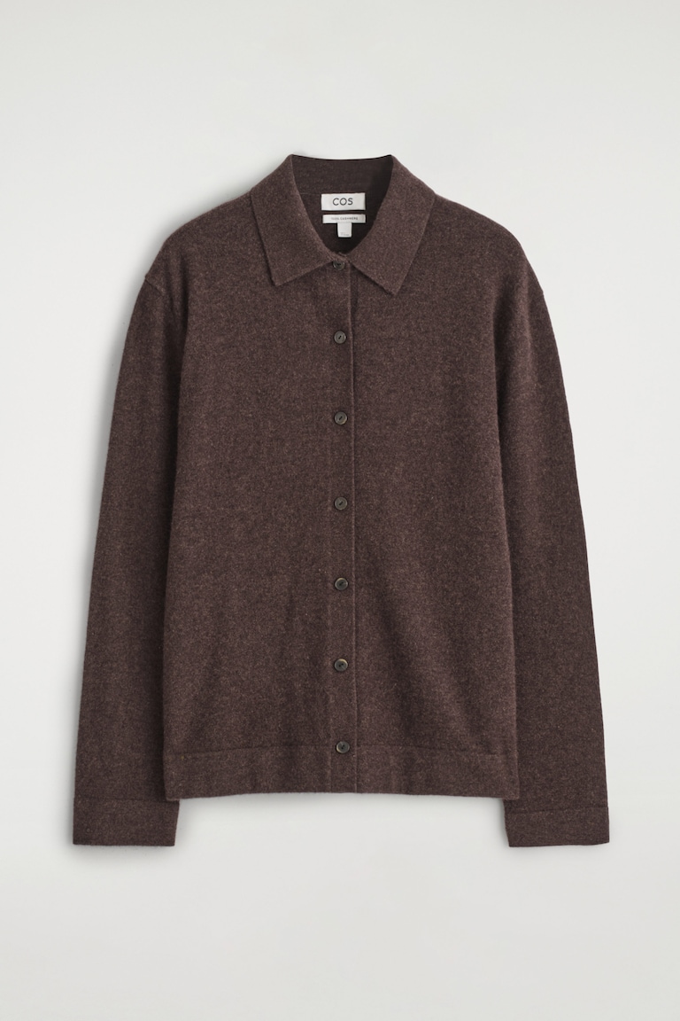 CASHMERE SHIRT - DARK BROWN | COS US