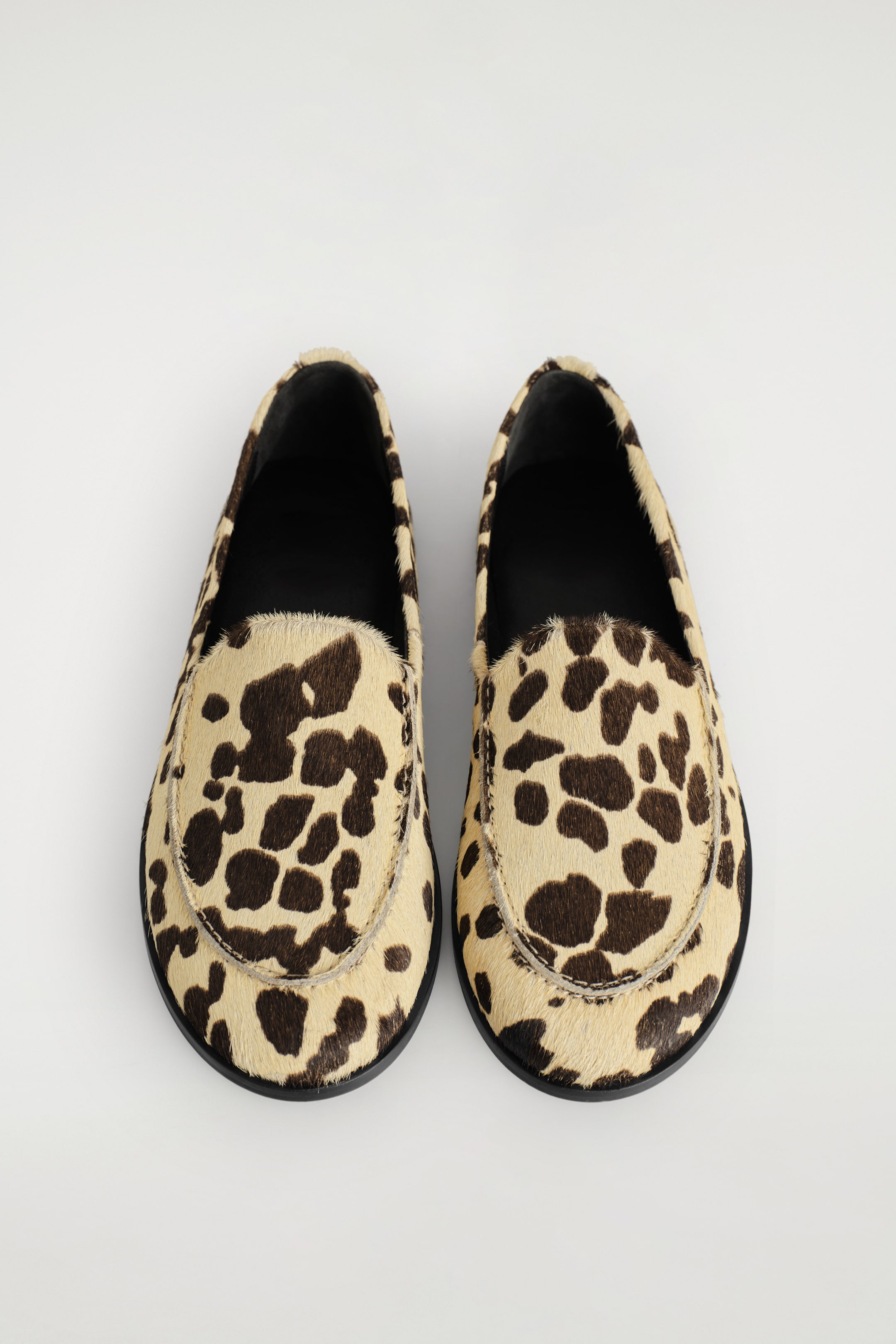MOCASINES ANIMAL PRINT DE PIEL EFECTO 'PONY HAIR' - BEIGE / ANIMAL ...