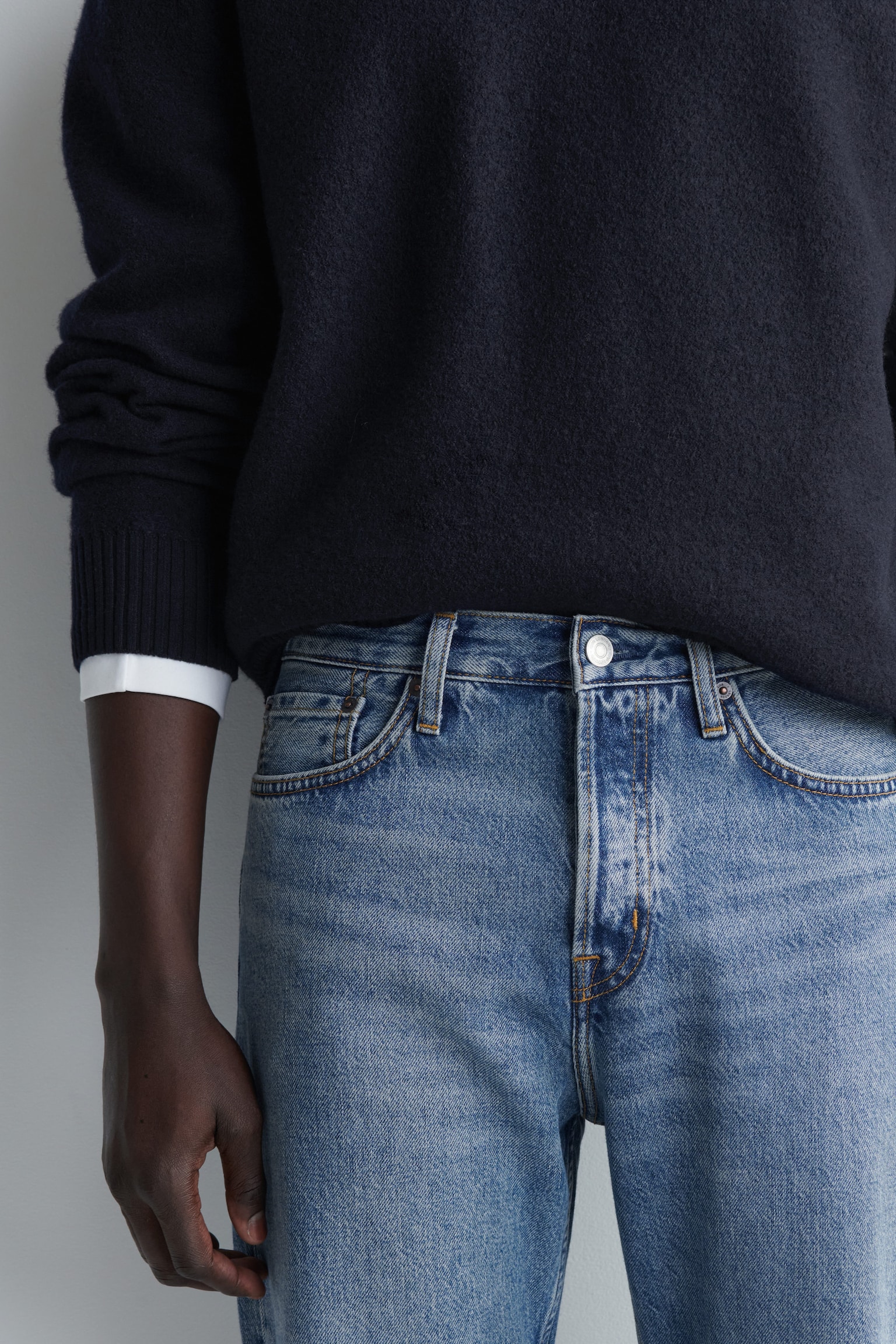 SIGNATURE REGULAR-FIT STRAIGHT-LEG JEANS - BLUE | COS US