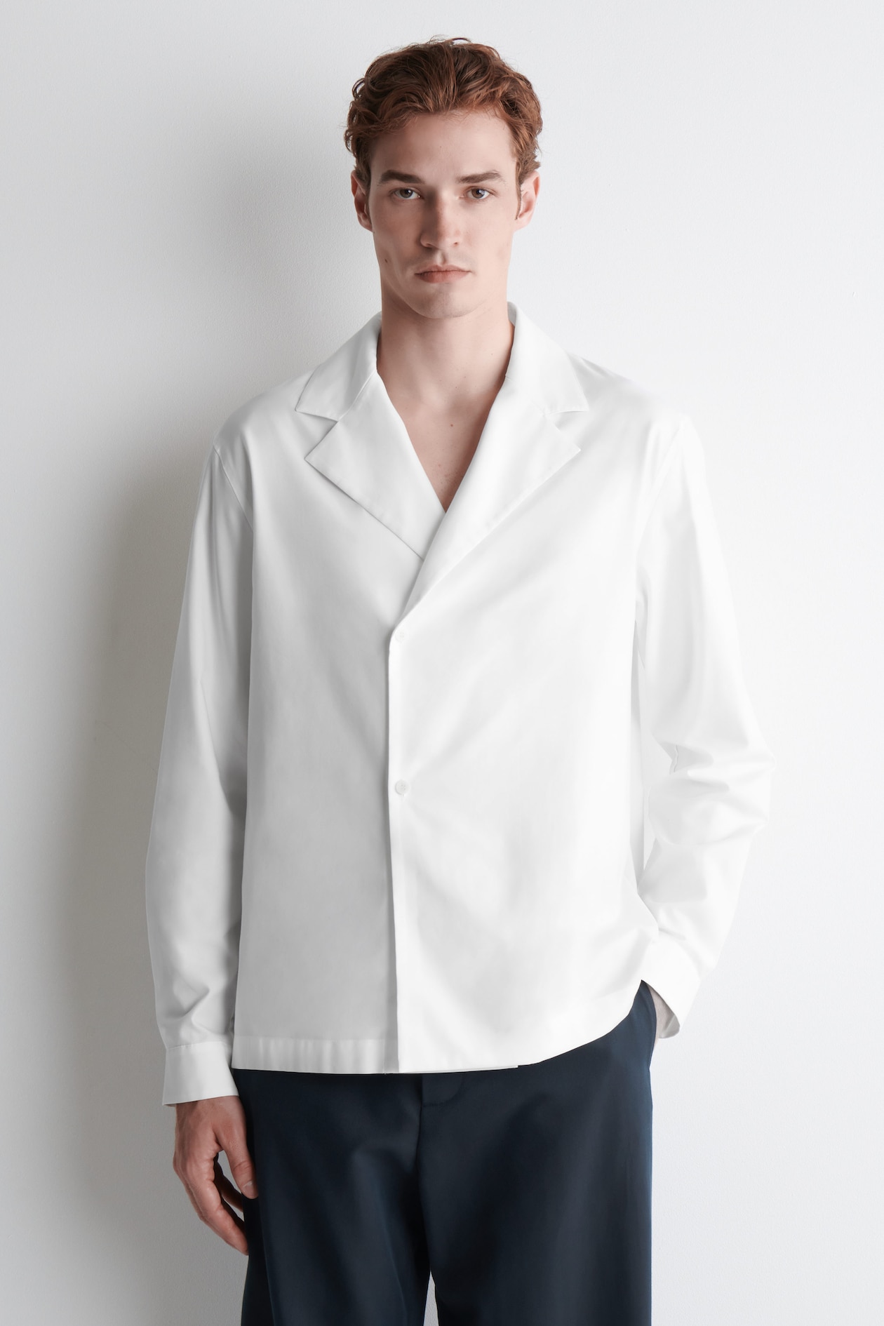 DOUBLE-BREASTED SHIRT - WHITE | COS