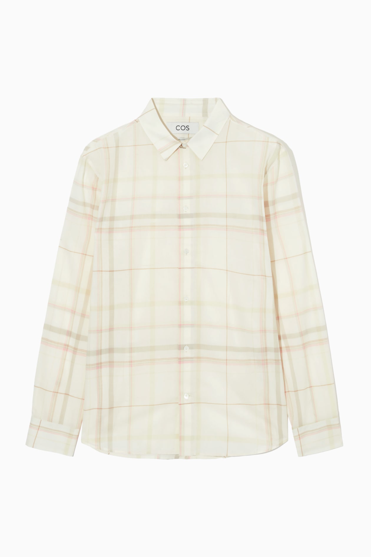 WINDOWPANE-CHECKED SHIRT - BEIGE / CHECKED | COS