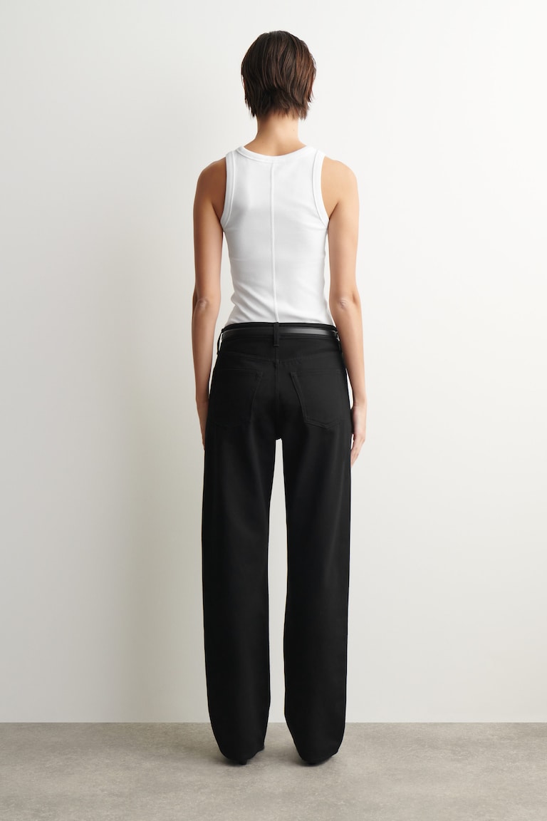 CHORD STRAIGHT-LEG JEANS - BLACK | COS US