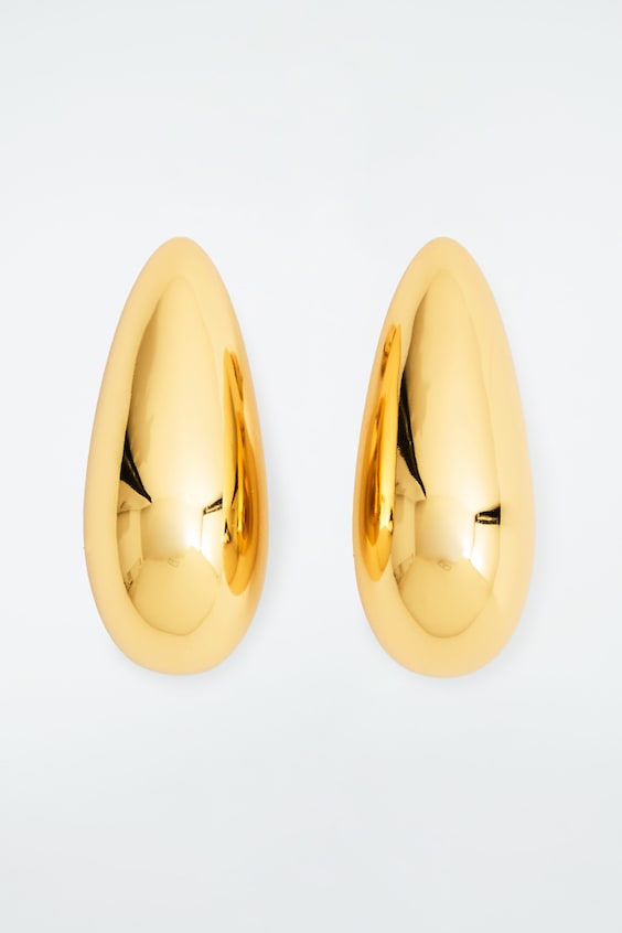 OVERSIZED CHUNKY DROPLET EARRINGS - GOLD | COS