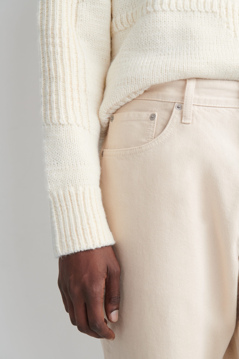 SIGNATURE REGULAR-FIT STRAIGHT-LEG JEANS - BEIGE | COS US