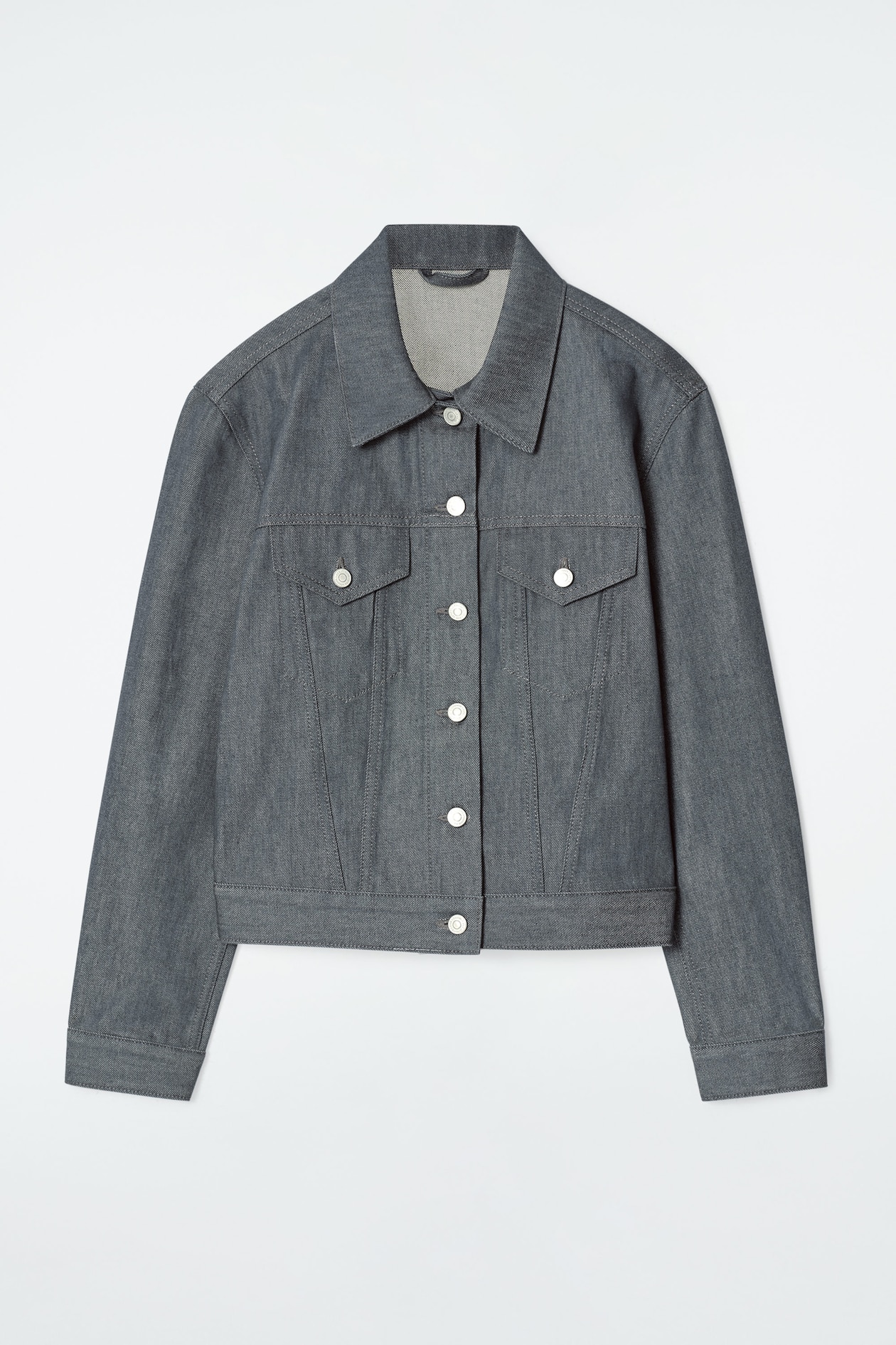 VESTE OVERSIZE EN DENIM BRUT - GRIS BRUT | COS FR