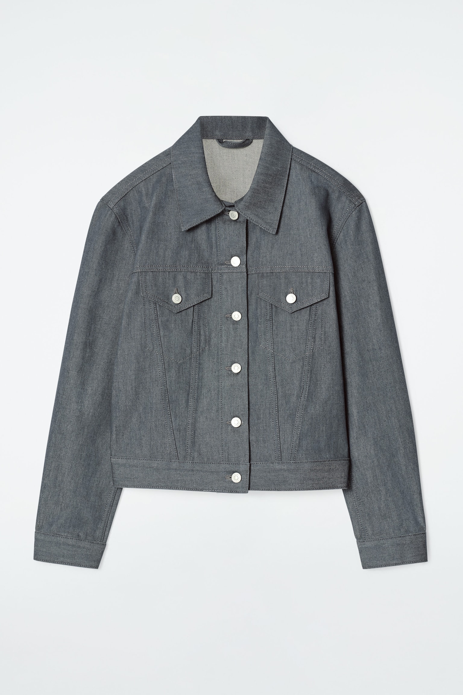 OVERSIZED RAW DENIM JACKET - RAW GREY | COS