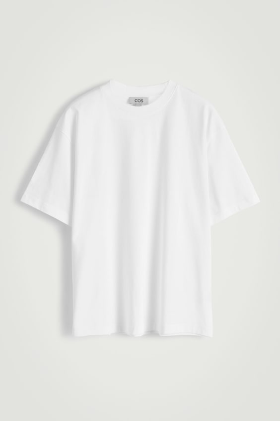 RELAXED LIGHTWEIGHT COTTON T-SHIRT - WHITE | COS US