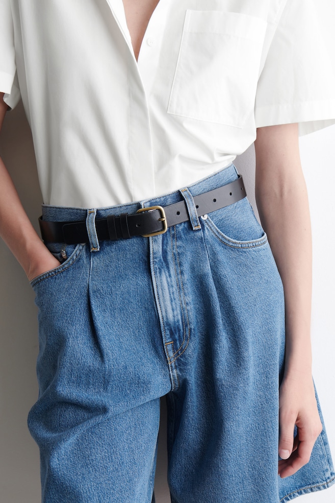 WIDE-LEG DENIM SHORTS - BLUE | COS