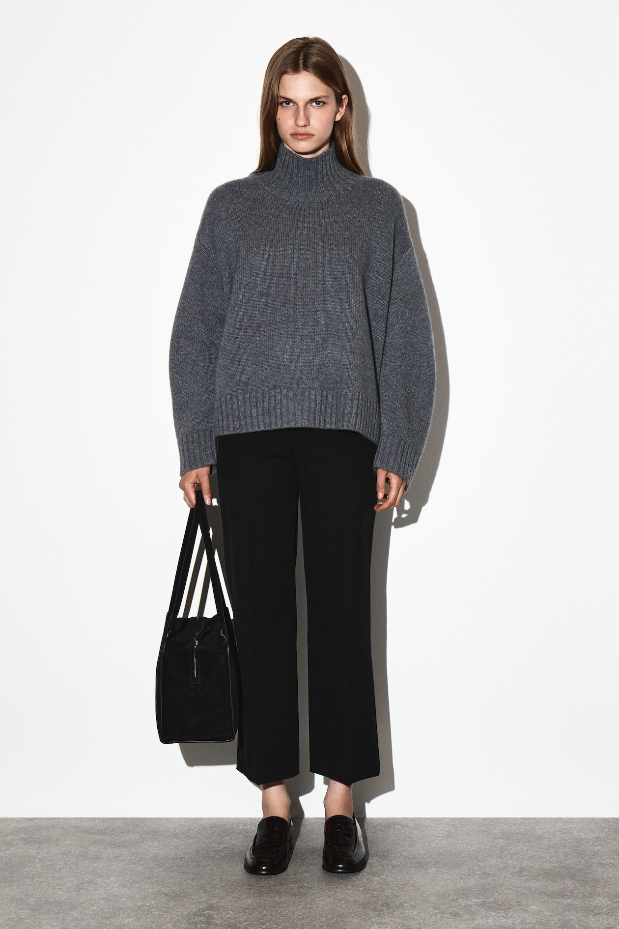 TAILORED CROPPED TROUSERS - BLACK | COS