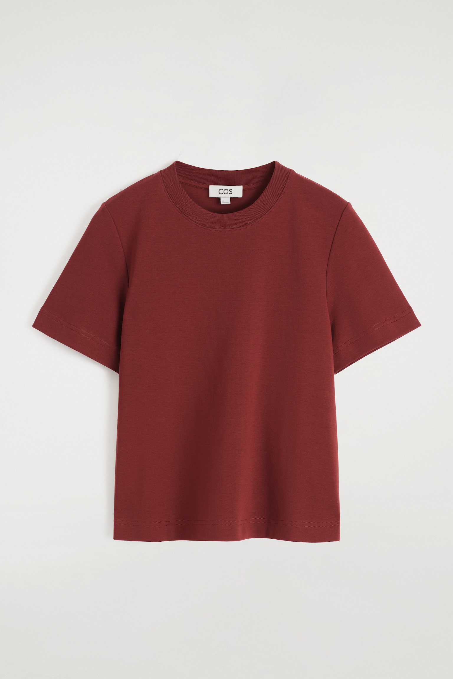 CLEAN CUT REGULAR T-SHIRT - DARK RED | COS