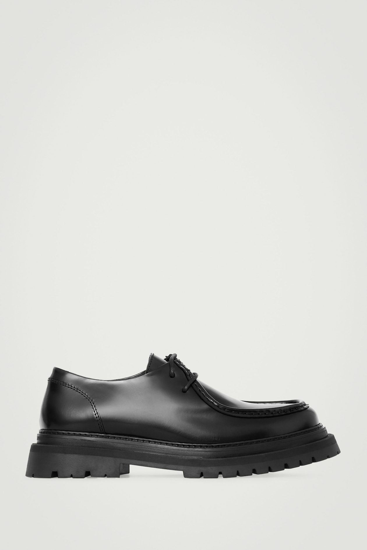 CHUNKY LEATHER DERBY SHOES - BLACK | COS