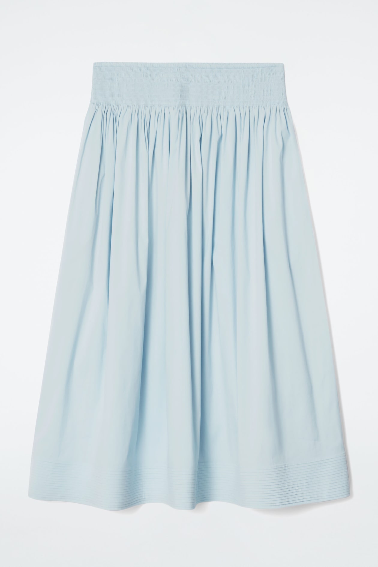 SMOCKED A-LINE MIDI SKIRT - LIGHT BLUE | COS GB