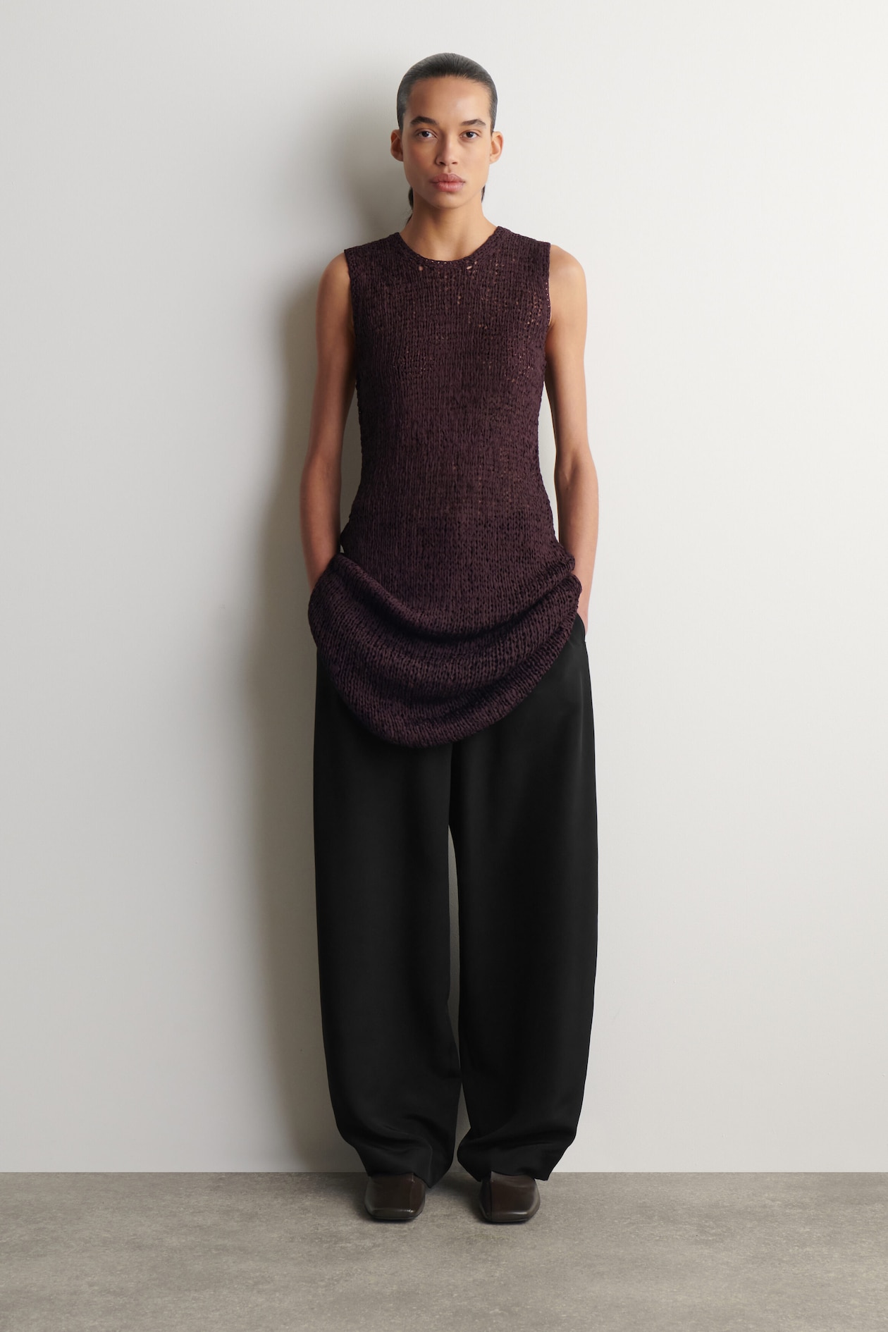 SILK TULIP TROUSERS - CARBON | COS