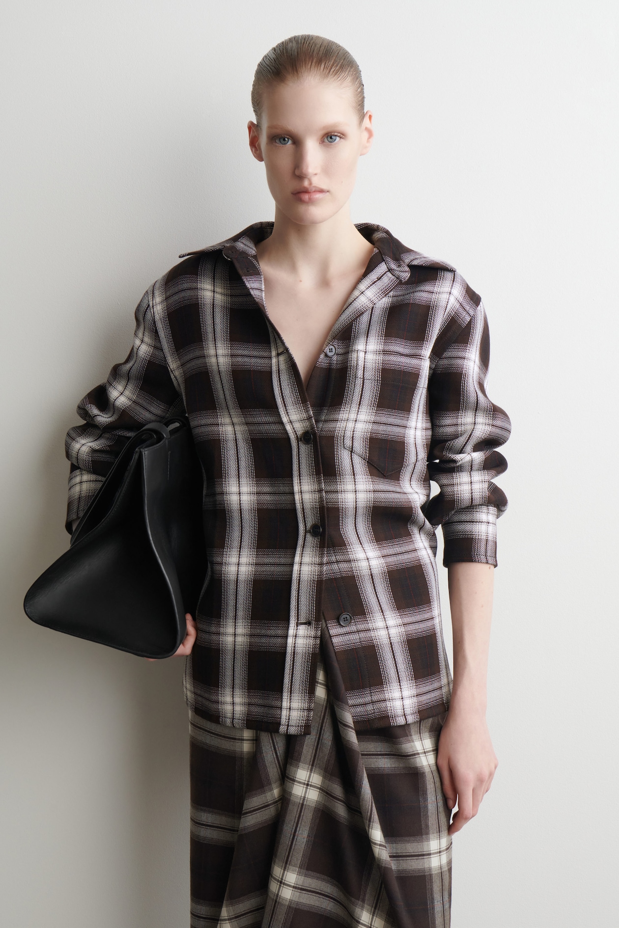 CHECKED OVERSHIRT - BURGUNDY / CHECKED | COS