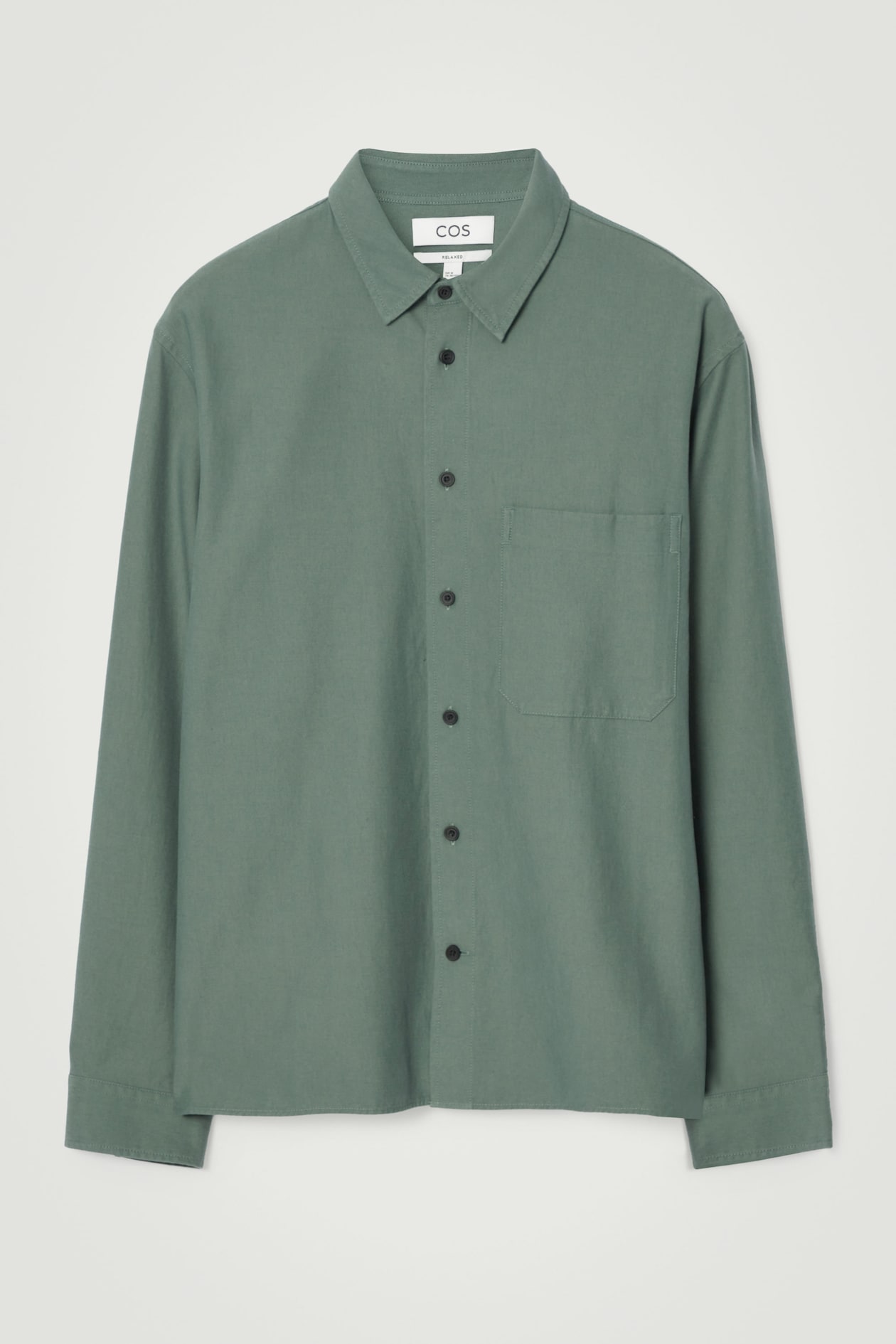 RELAXED TWILL SHIRT - SAGE GREEN | COS