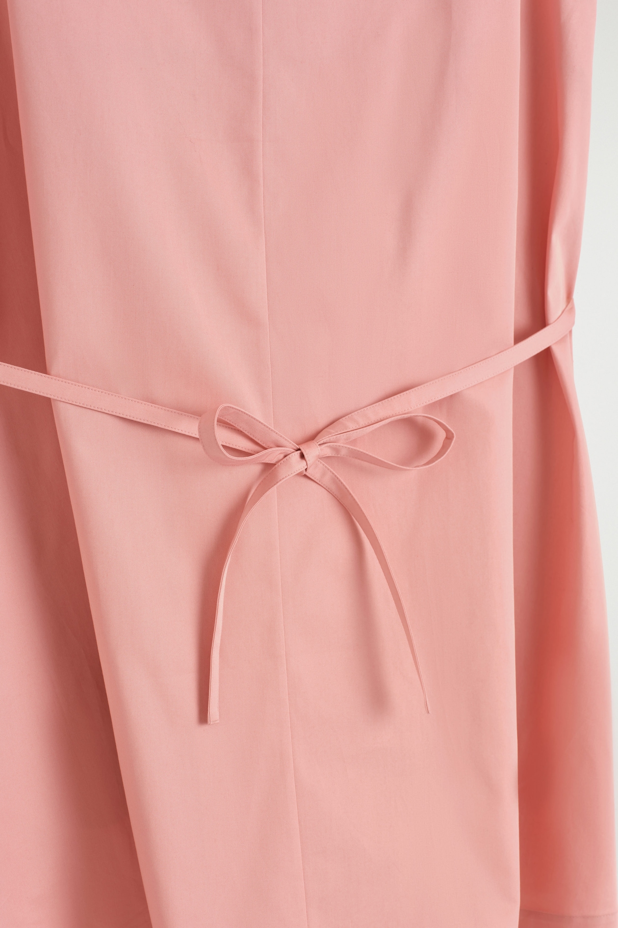 BUTTONED PIMA COTTON MINI DRESS - PINK | COS