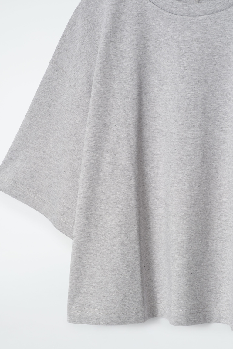 OVERSIZED BOXY T-SHIRT - GREY MÉLANGE | COS