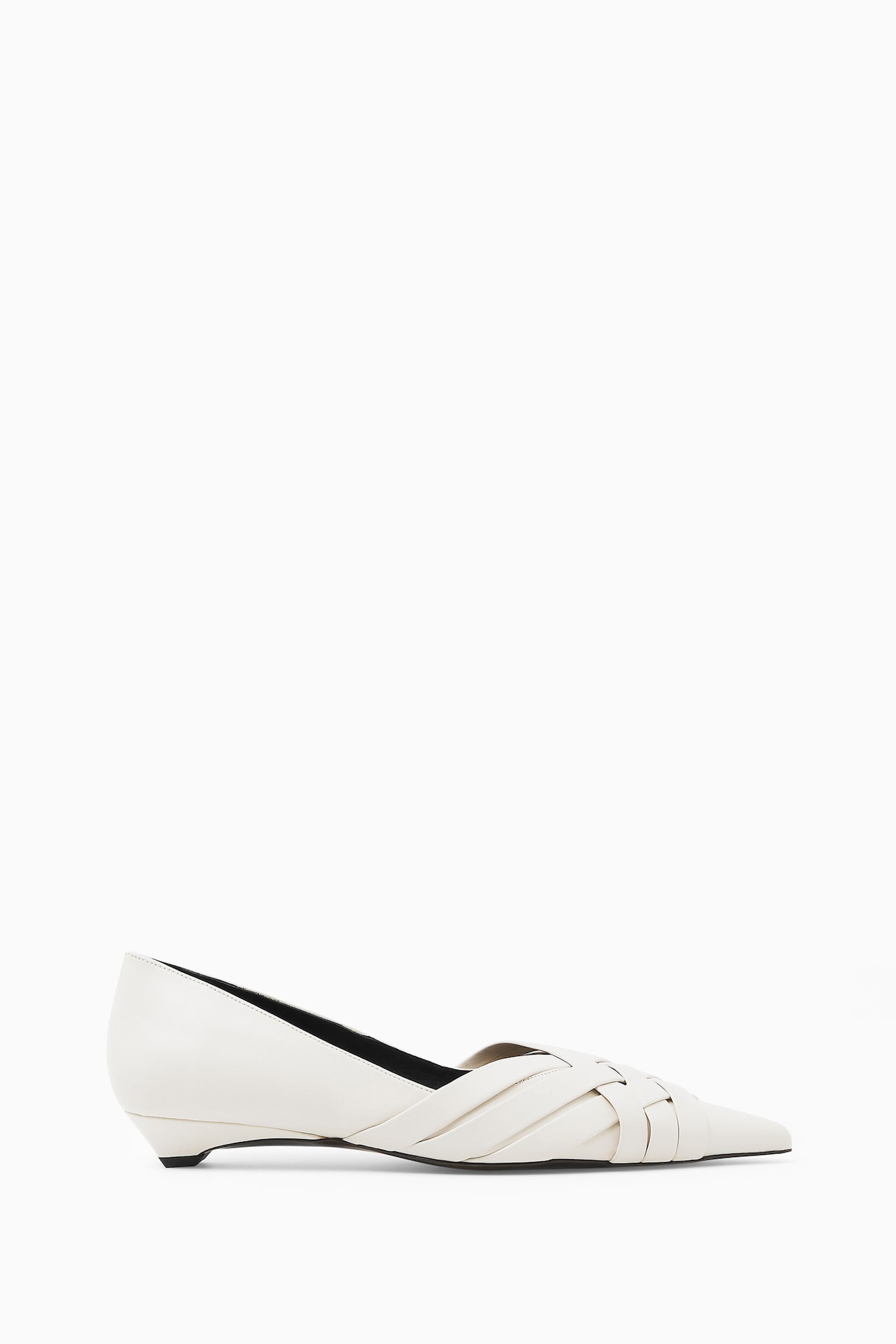 CROSSOVER BALLET FLATS - IVORY | COS DE