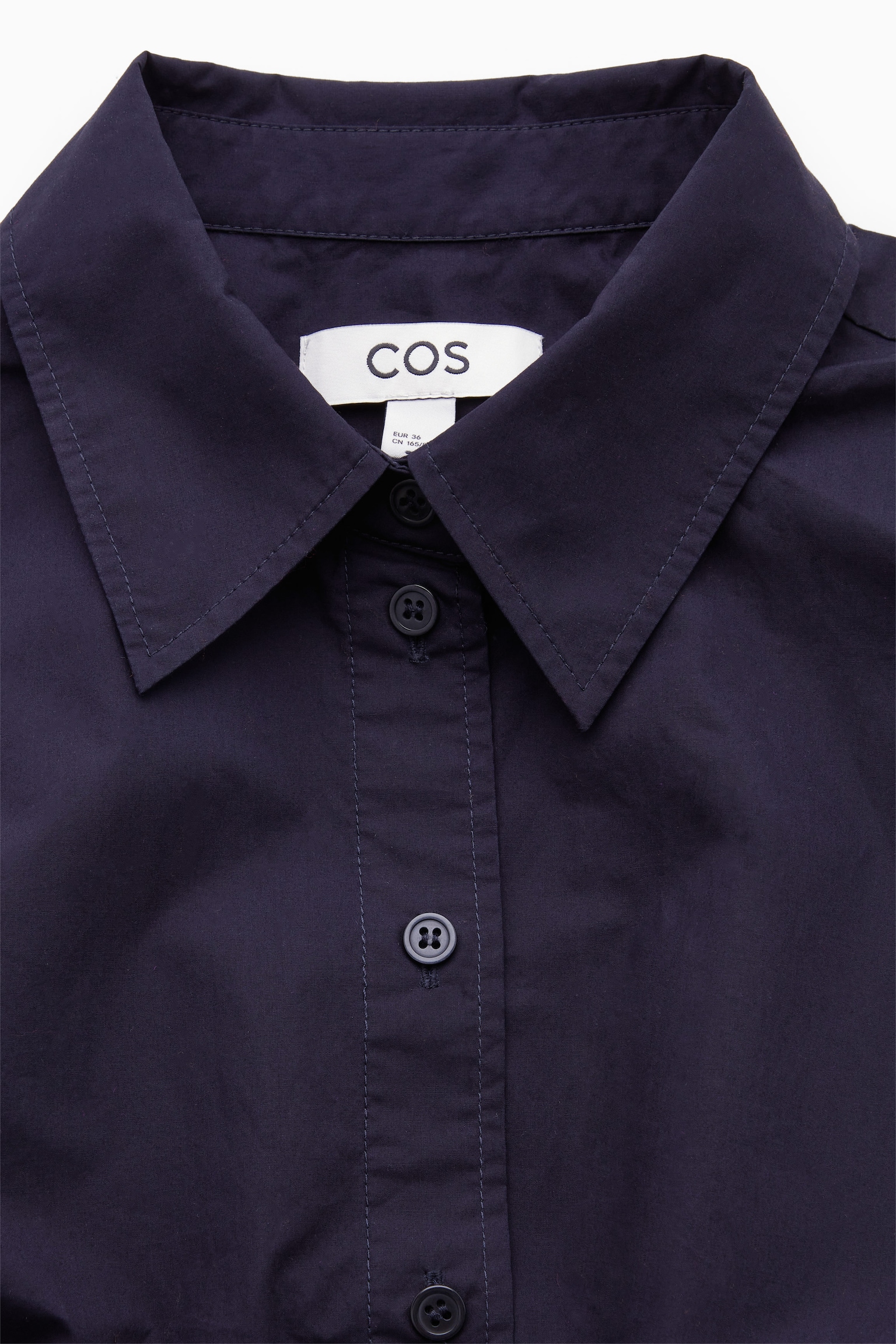 CROPPED SLEEVELESS SHIRT - NAVY | COS