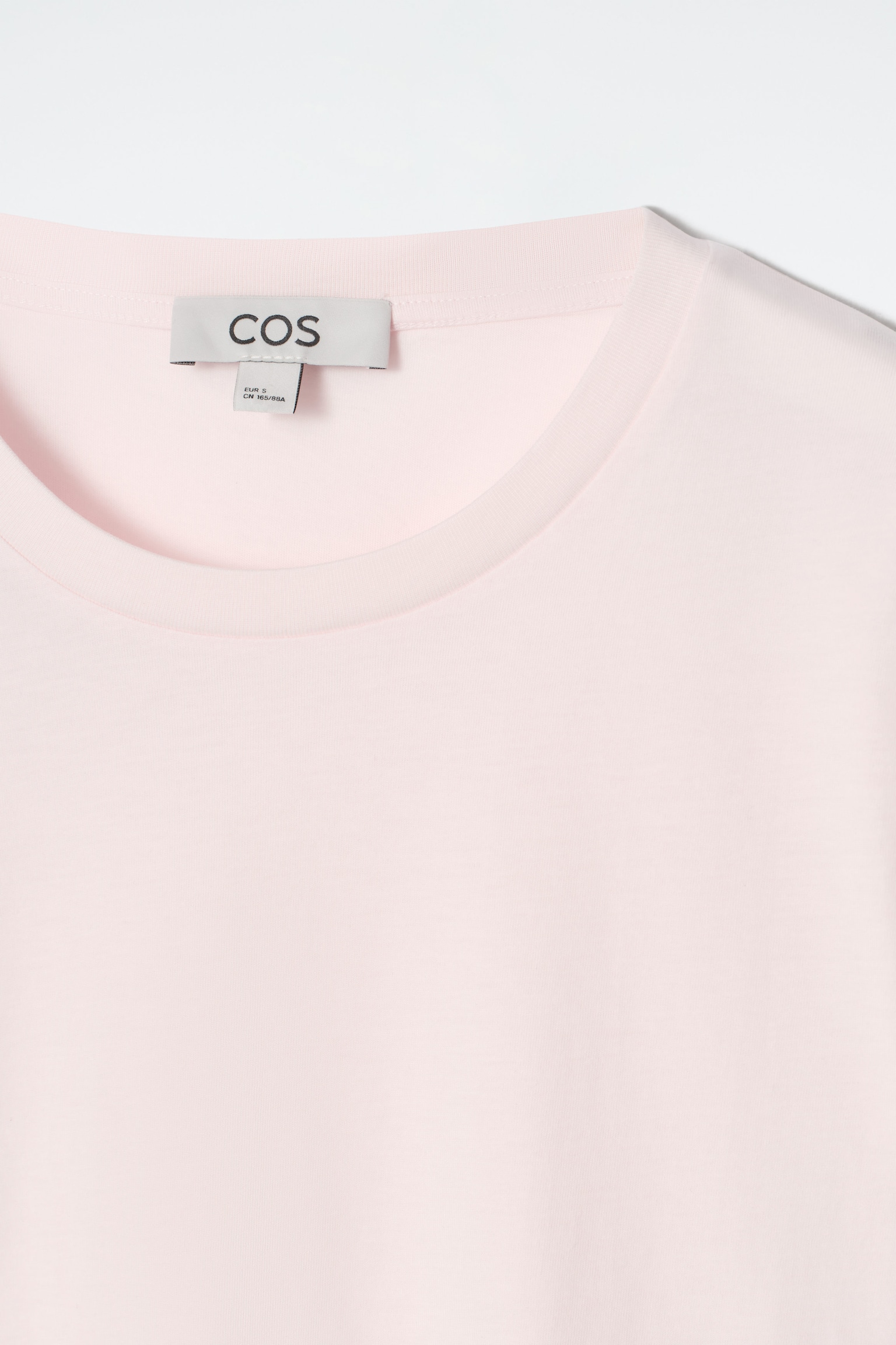 CREW-NECK COTTON T-SHIRT - LIGHT PINK | COS IE