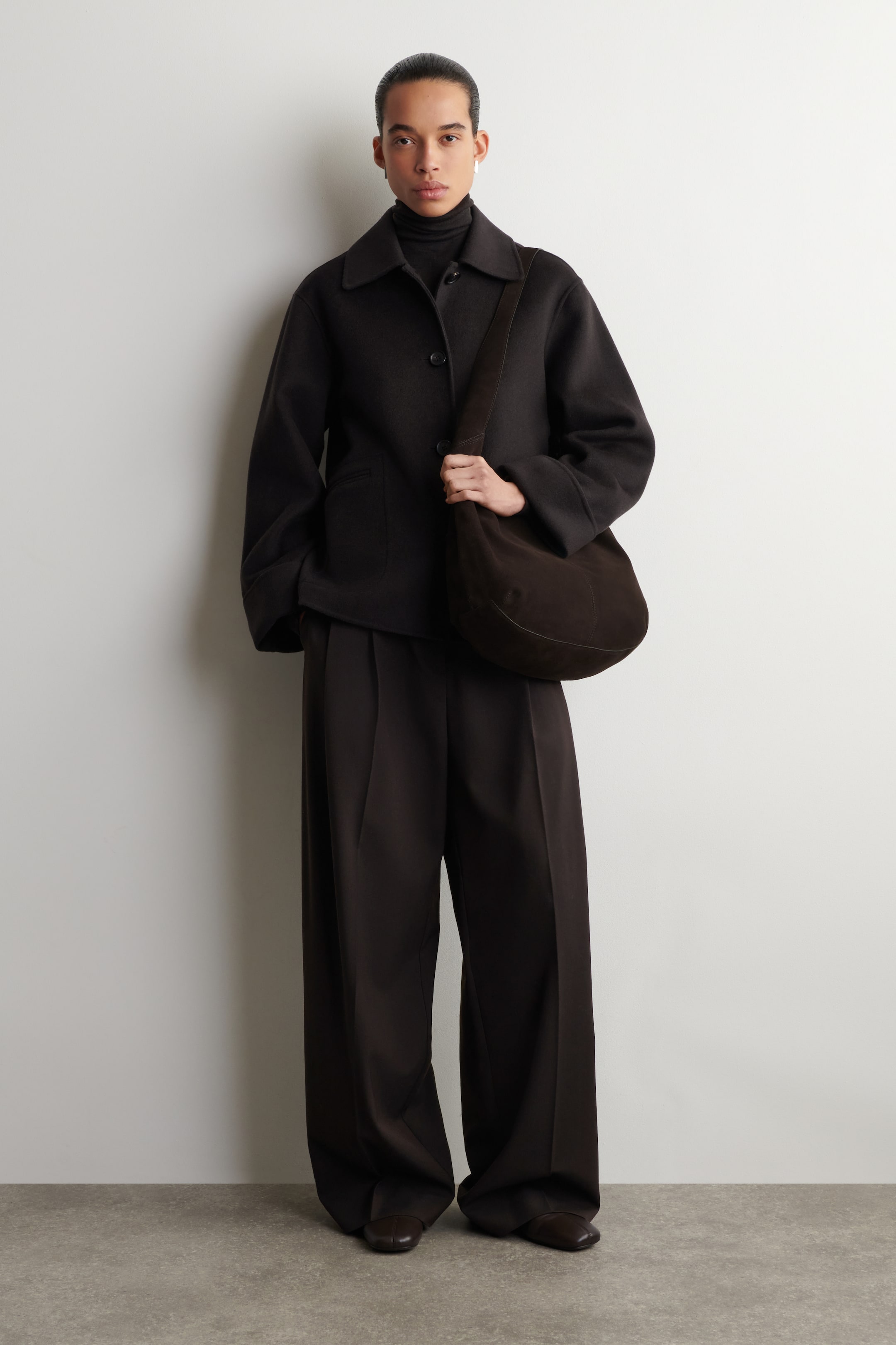 Mala de ombro Knoll - camurça - Ébano - SENHORA | H&M PT