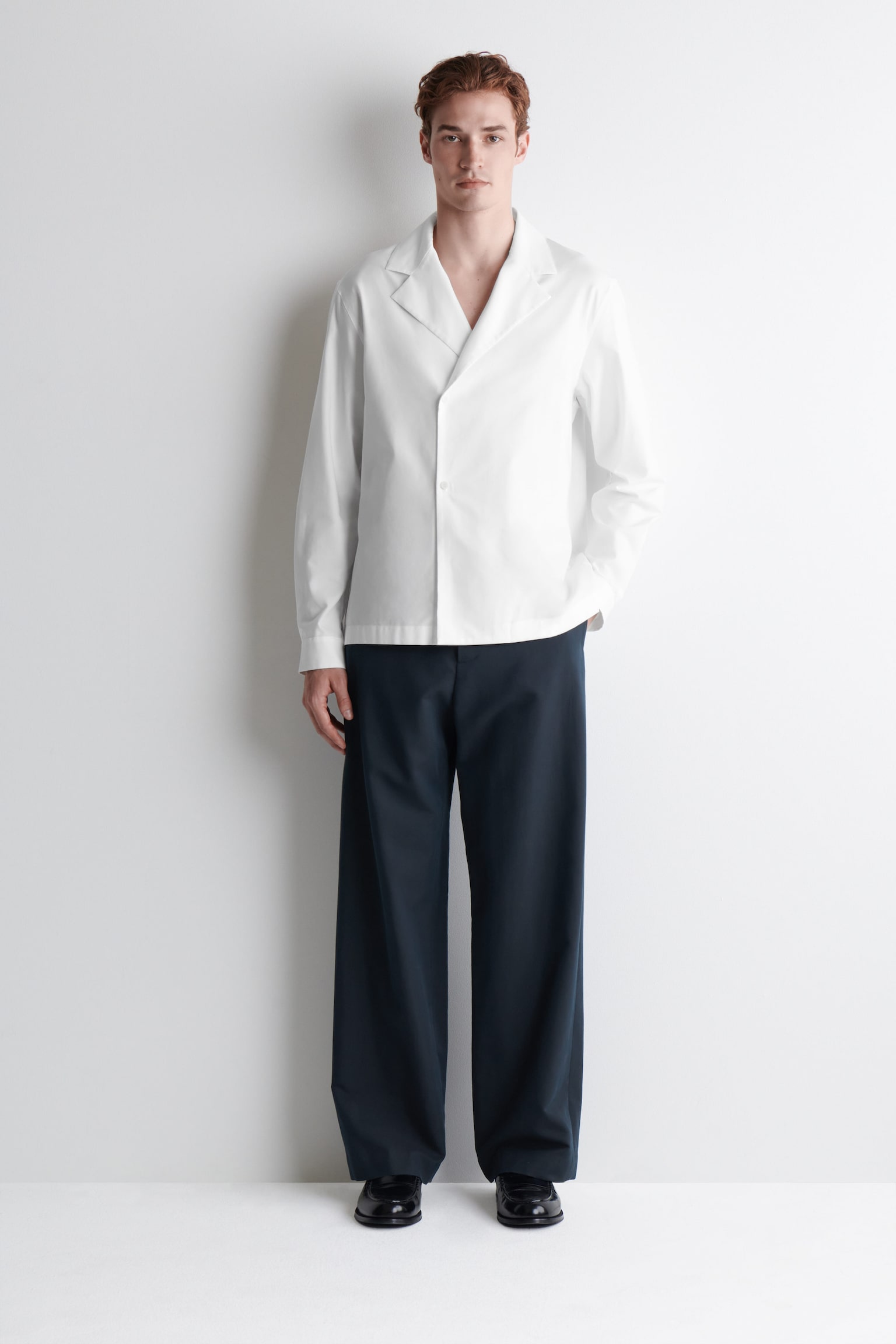 DOUBLE-BREASTED SHIRT - WHITE | COS