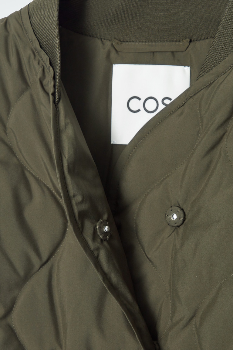 OVERSIZED QUILTED JACKET - DARK KHAKI | COS AU