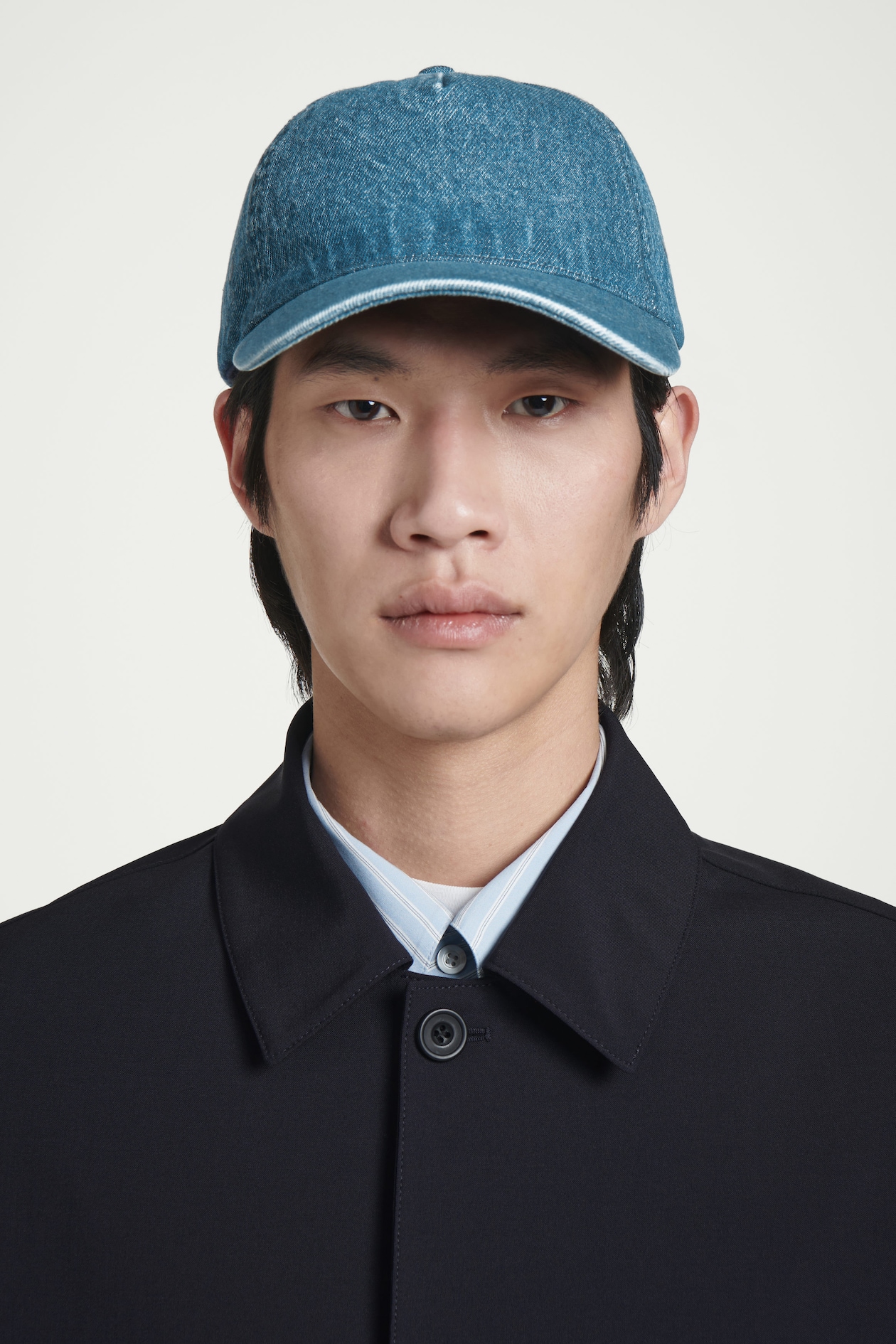 DENIM BASEBALL CAP - BLUE | COS