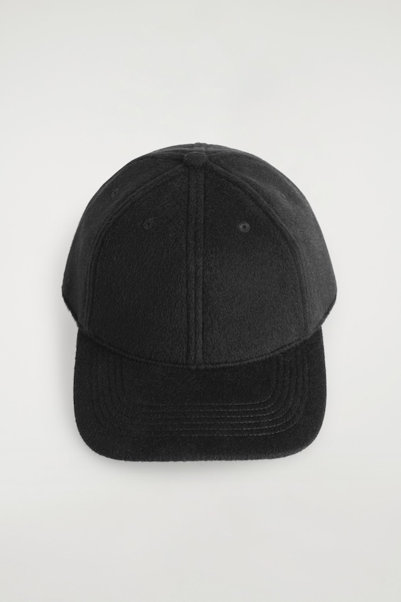 WOOL-BLEND BASEBALL CAP - BLACK | COS