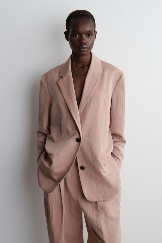 OVERSIZED FLUID BLAZER - LIGHT PINK | COS
