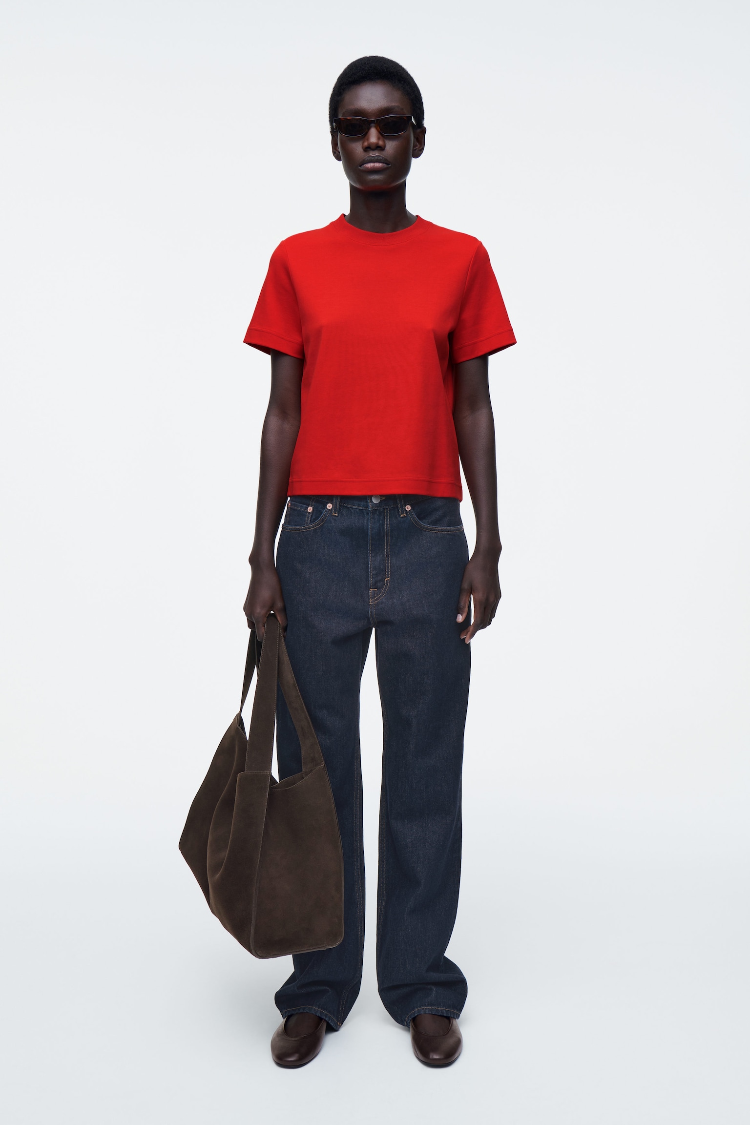 CLEAN CUT REGULAR T-SHIRT - RED | COS
