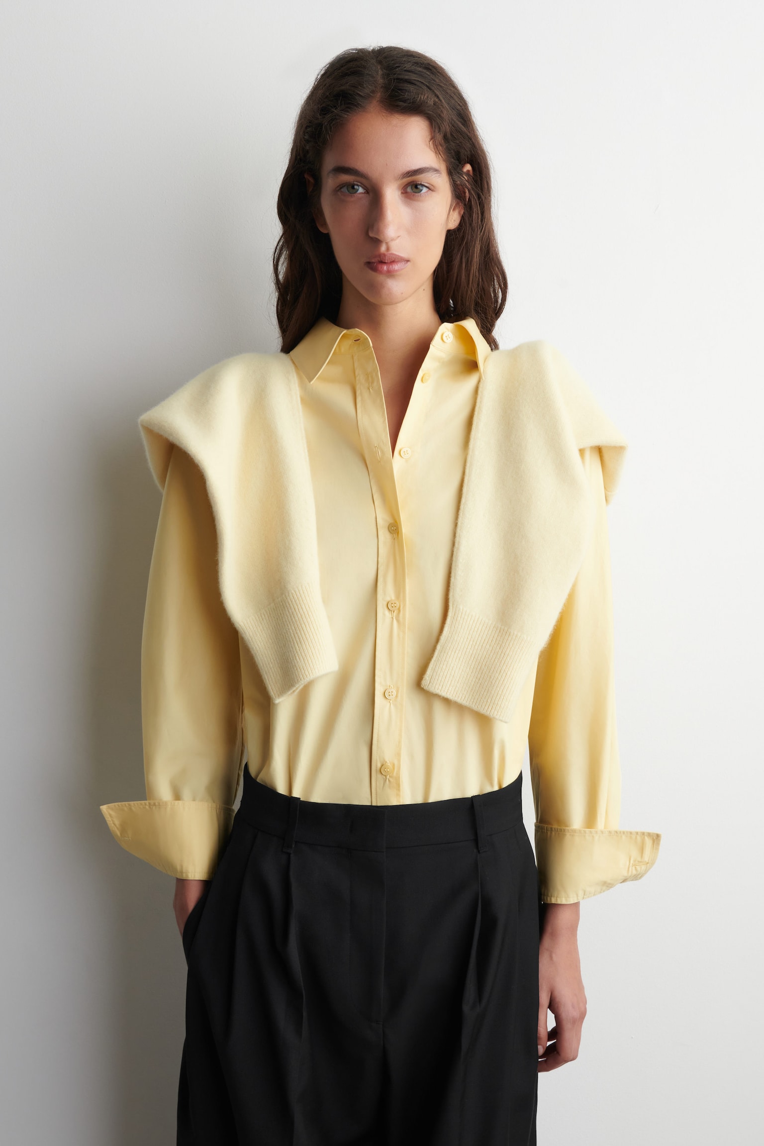 RELAXED COTTON SHIRT - YELLOW | COS US