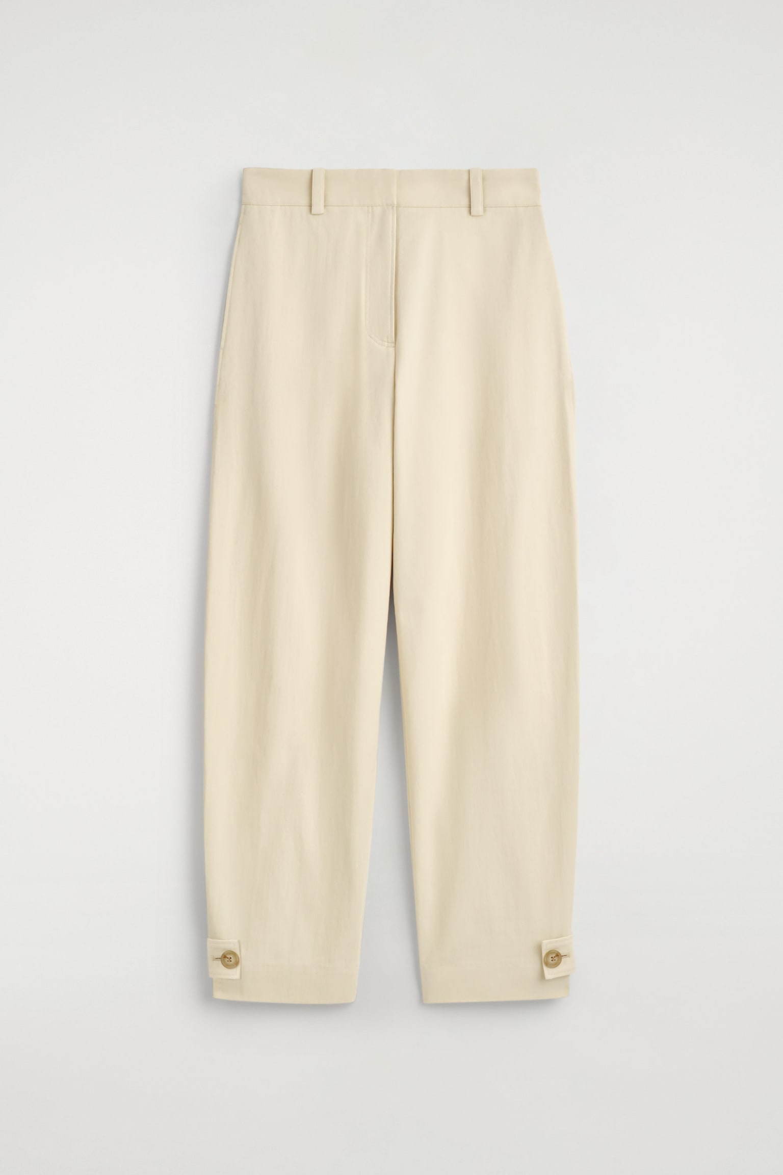 BARREL-LEG COTTON UTILITY PANTS - LIGHT BEIGE | COS US