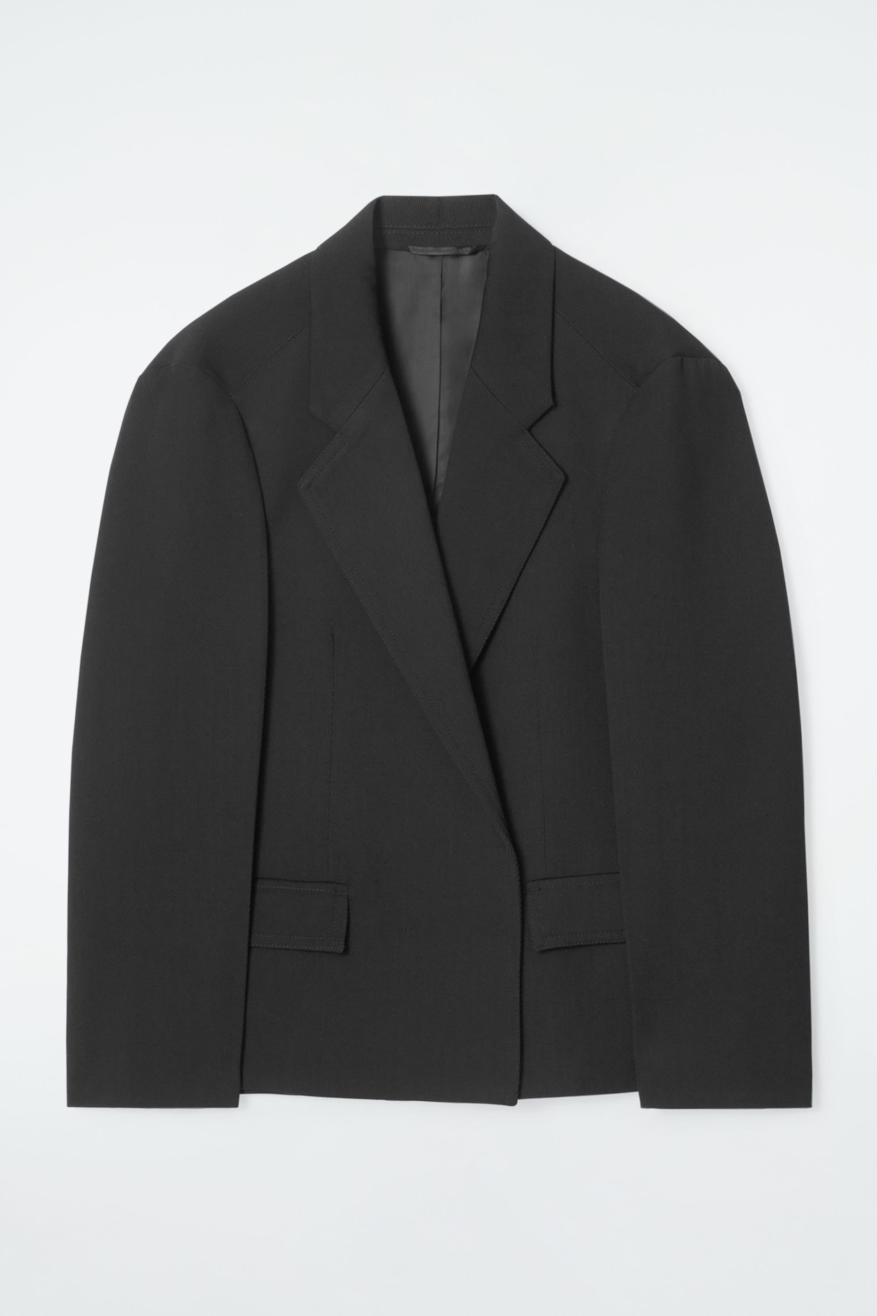 OVERSIZED EXAGGERATED-SHOULDER BLAZER - BLACK | COS