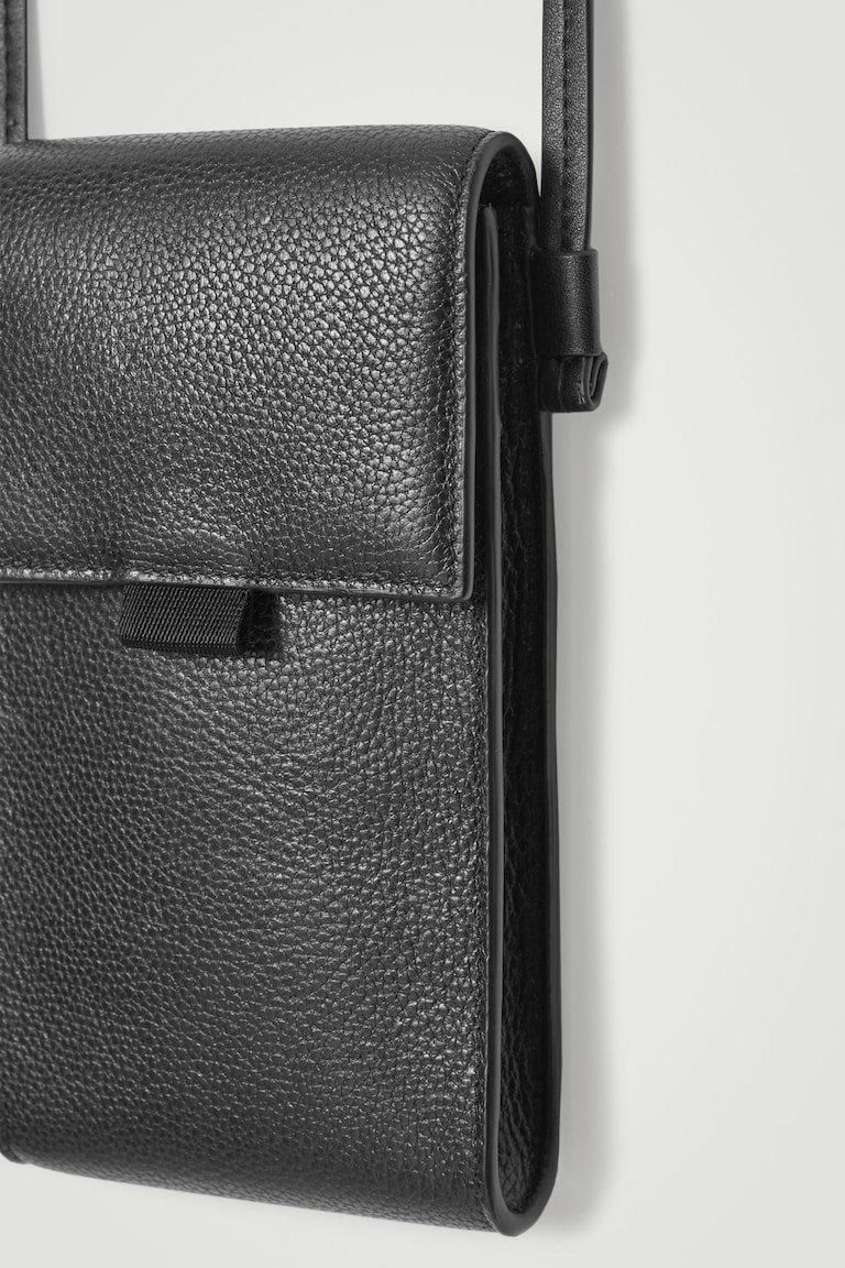 CROSSBODY PHONE POUCH - LEATHER - BLACK | COS AU