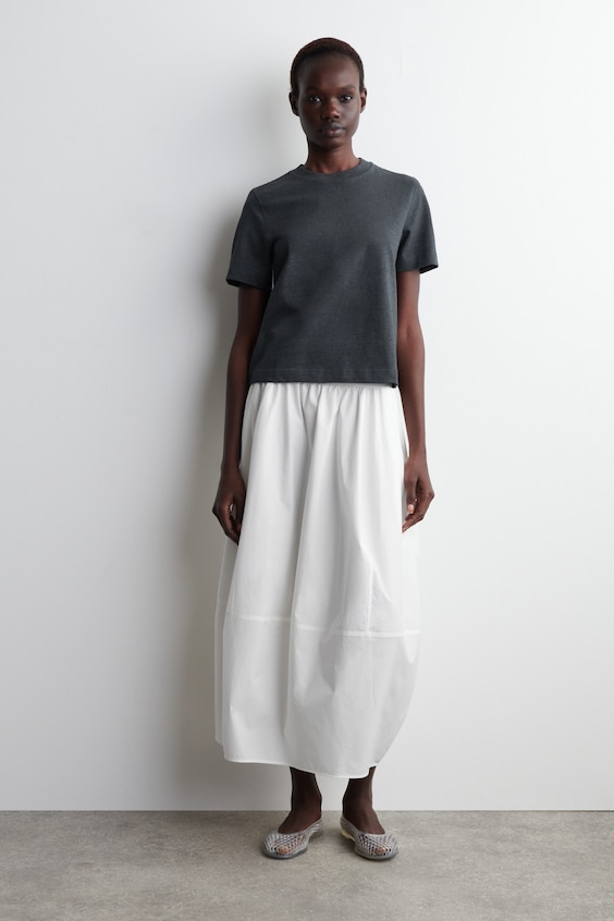 CLEAN CUT REGULAR T-SHIRT - CHARCOAL MÉLANGE | COS