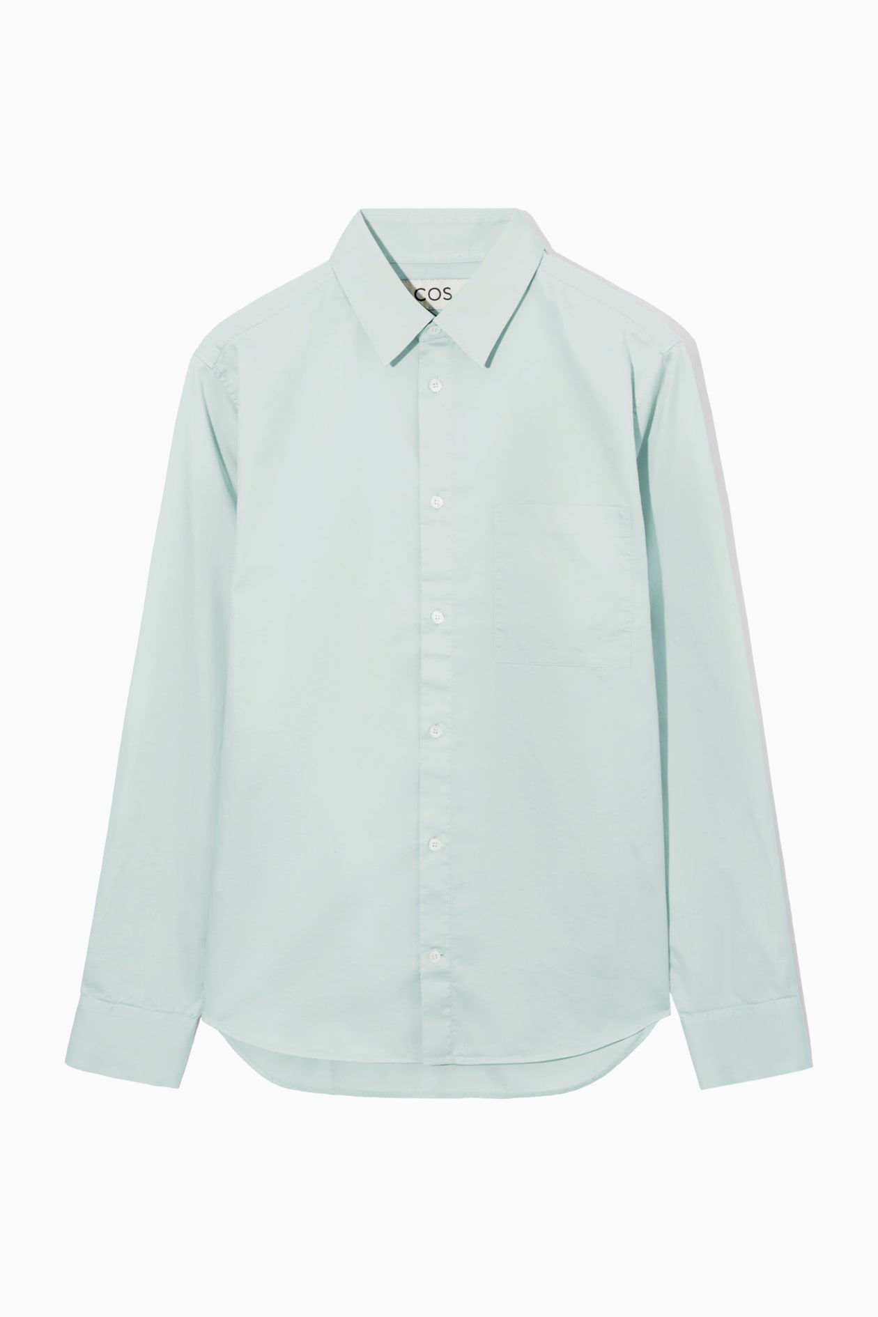 PATCH-POCKET COTTON SHIRT - TURQUOISE | COS