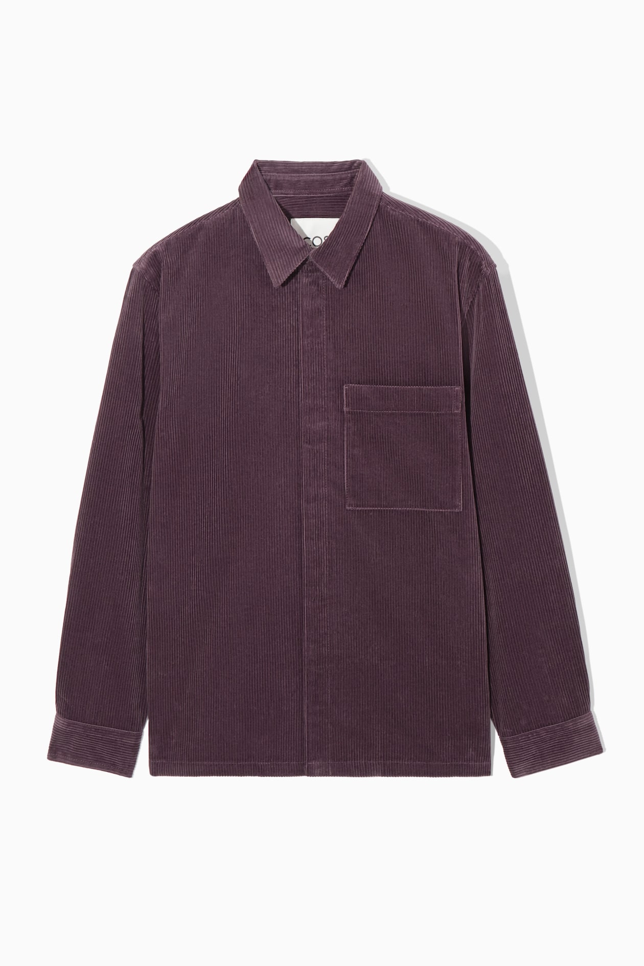 UTILITY-STYLE CORDUROY OVERSHIRT - PLUM | COS