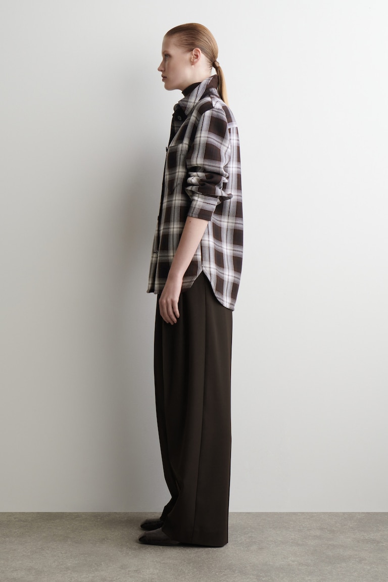 CHECKED OVERSHIRT - BURGUNDY / CHECKED | COS AU