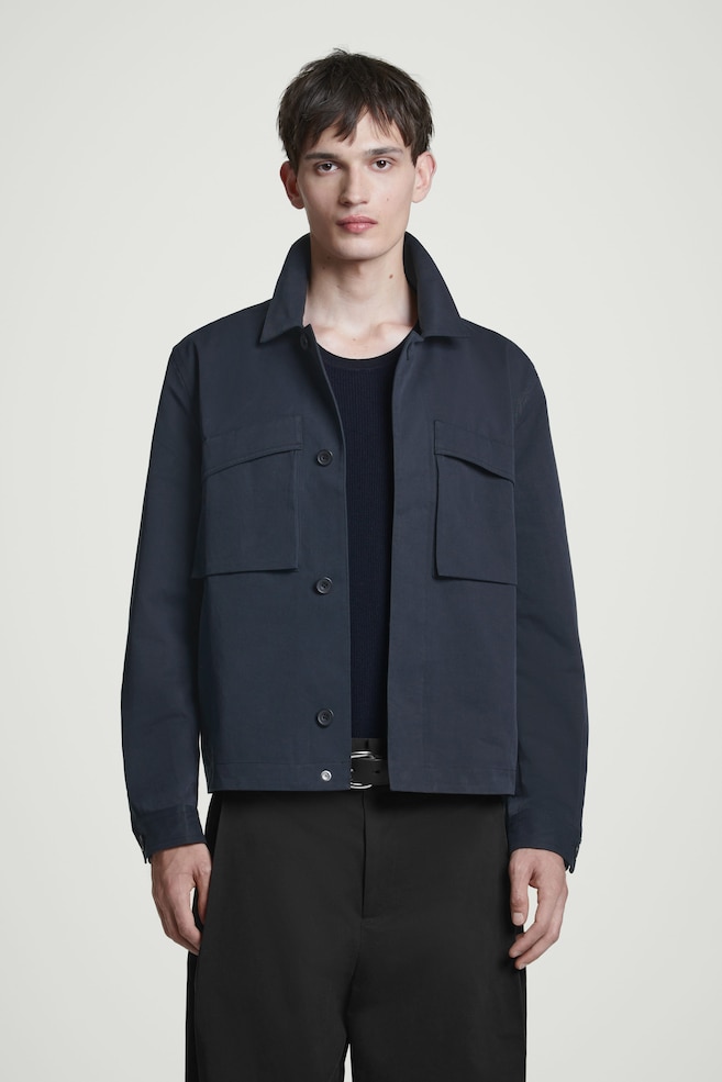 UTILITY COTTON-TWILL OVERSHIRT - NAVY | COS