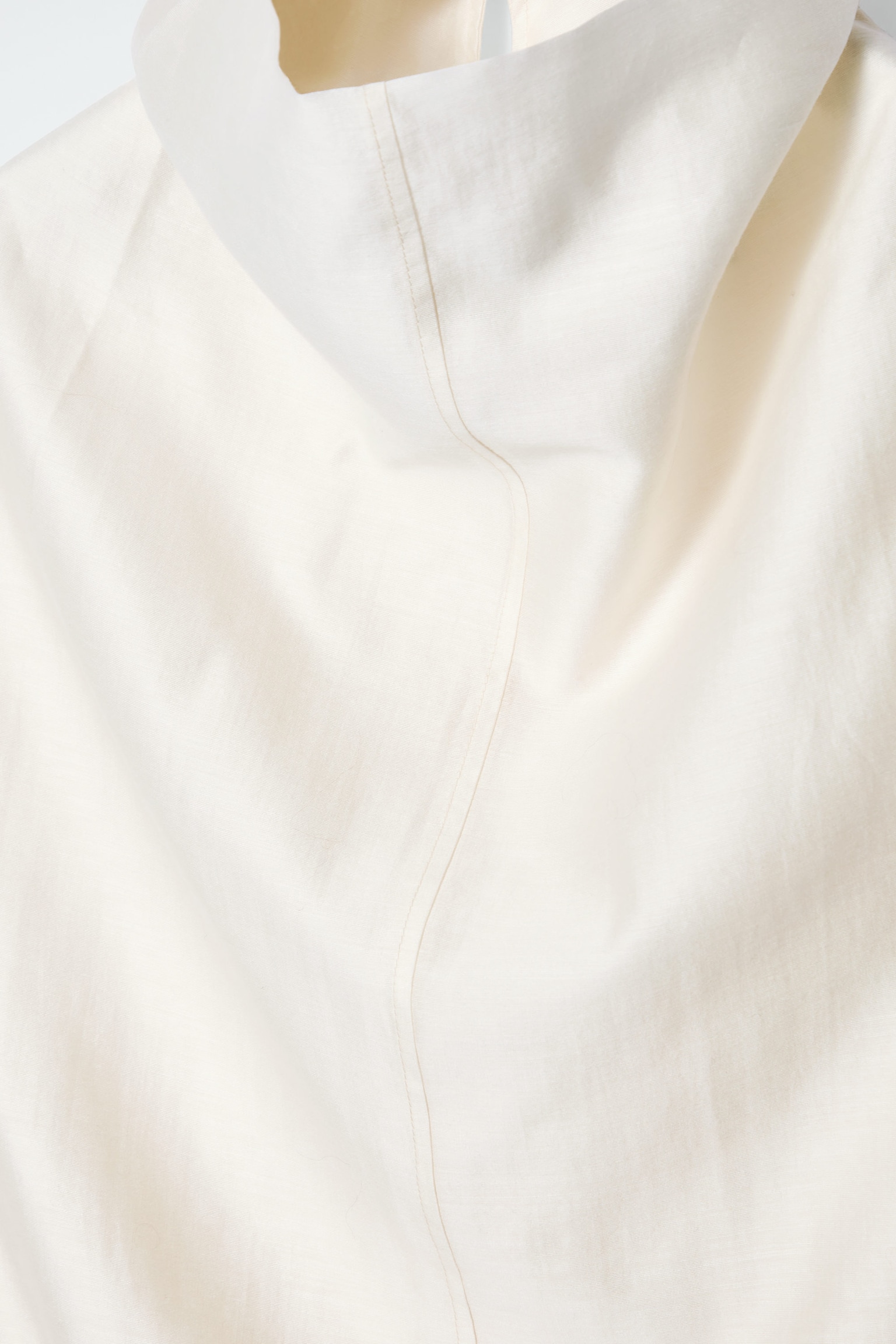 FUNNEL-NECK SLEEVELESS BLOUSE - IVORY | COS