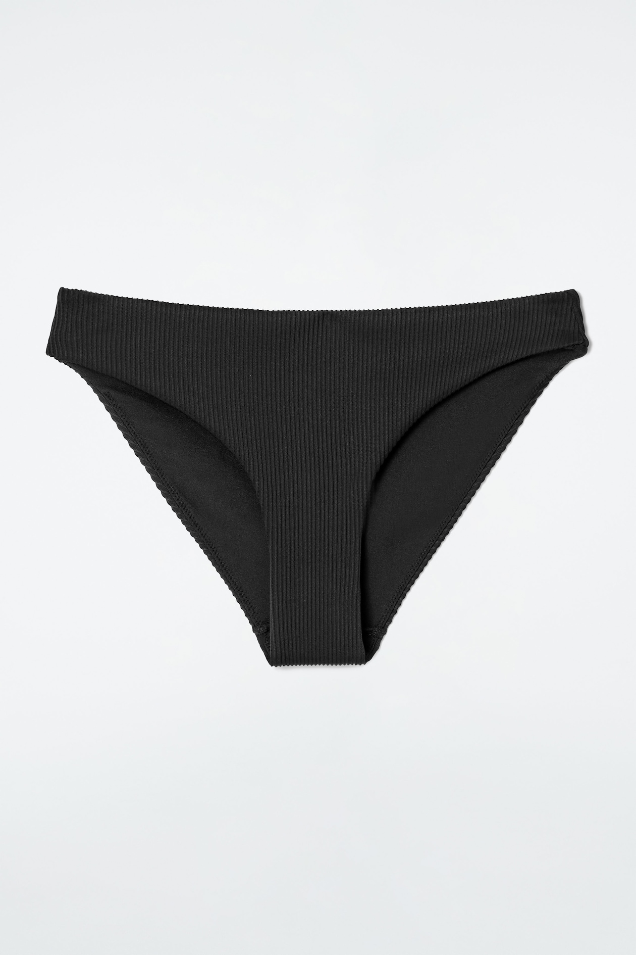 CULOTTE DE BIKINI CÔTELÉE CLASSIQUE - NOIR | COS FR